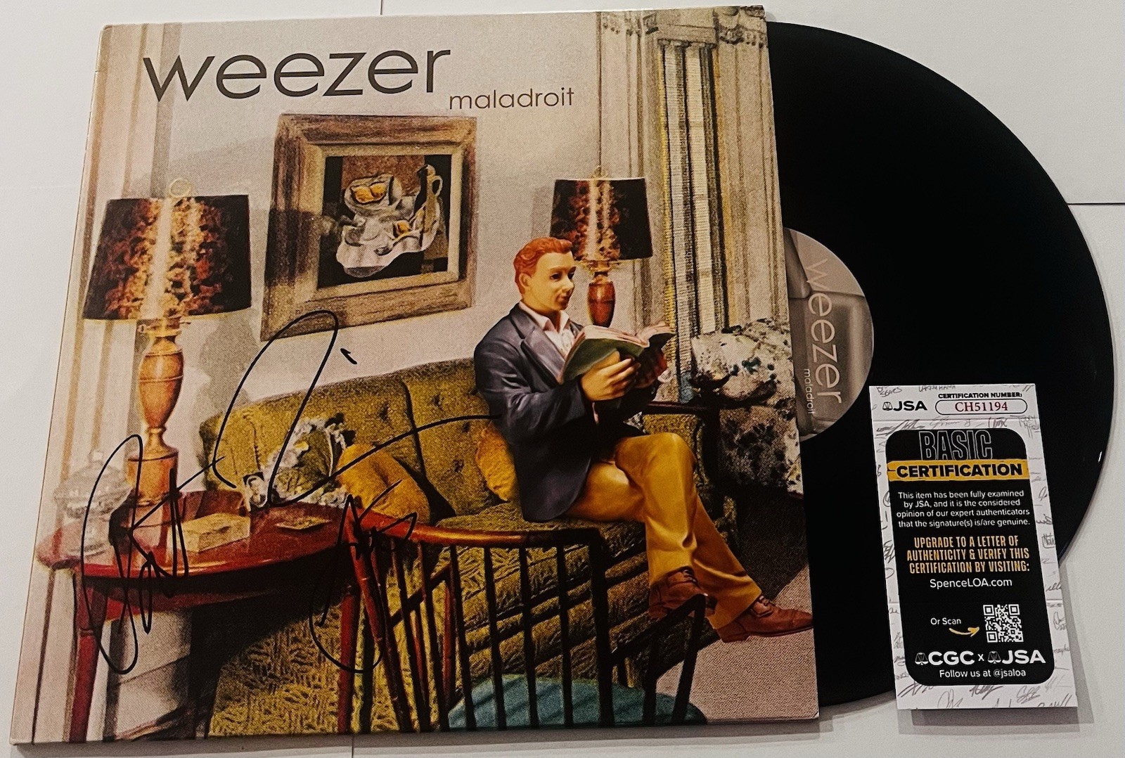 WEEZER BAND SIGNED MALADROIT LP VINYL RECORD ALBUM RIVERS CUOMO PAT ...