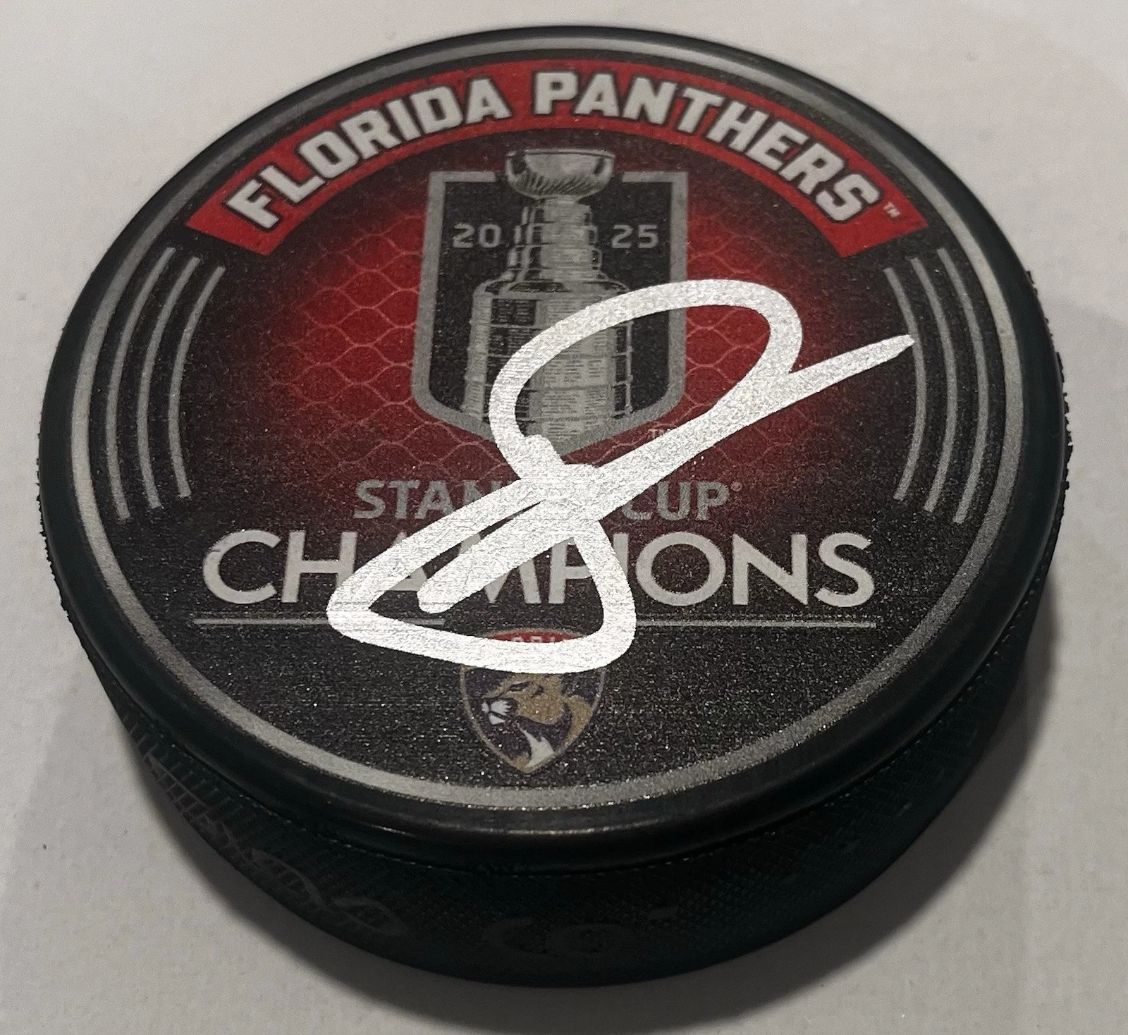 TUOMO RUUTU SIGNED FLORIDA PANTHERS 2025 STANLEY CUP HOCKEY PUCK W ...