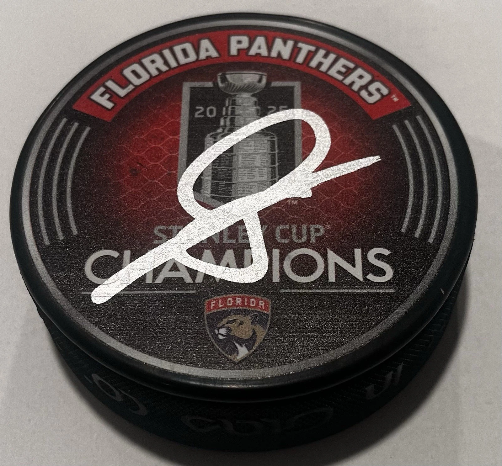 TUOMO RUUTU SIGNED FLORIDA PANTHERS 2025 STANLEY CUP HOCKEY PUCK W ...