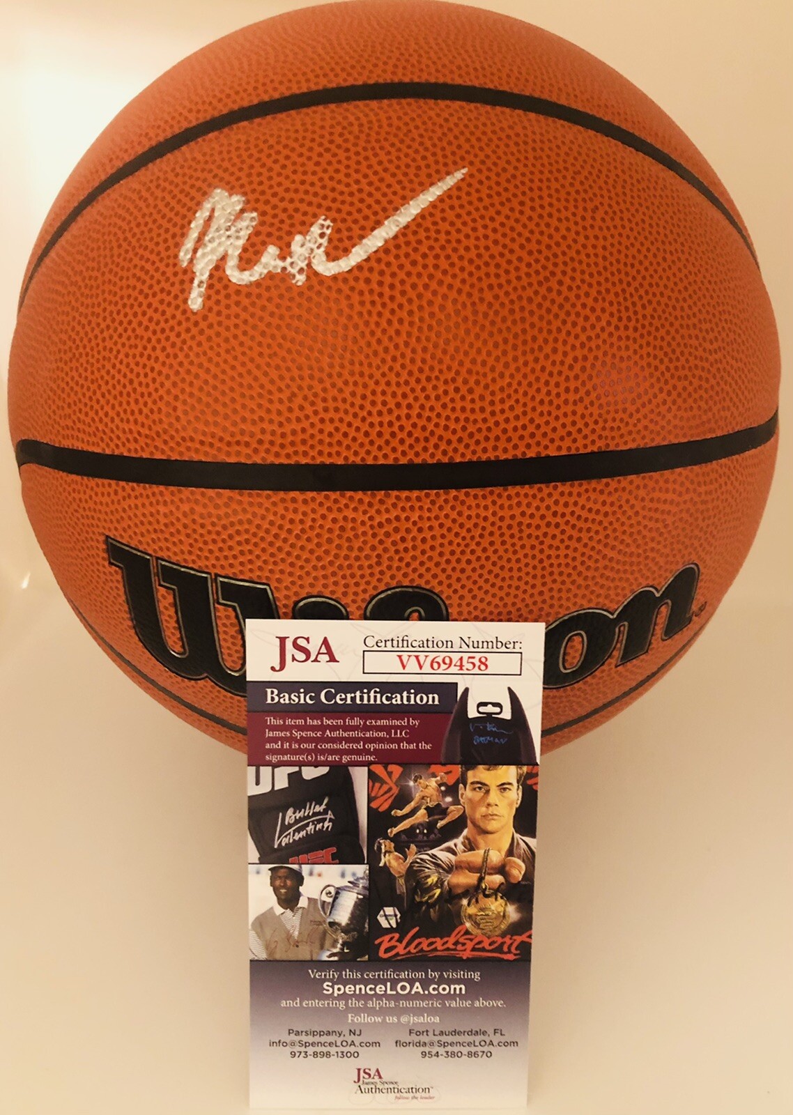 RON HOLLAND SIGNED WILSON NBA BASKETBALL FUTURE SUPERSTAR JSA COA ...