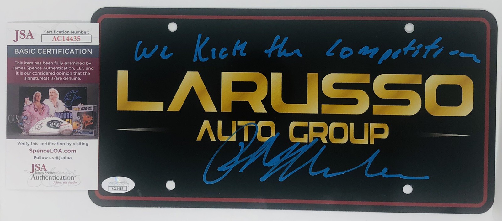 RALPH MACCHIO SIGNED DANIEL LARUSSO AUTO GROUP LICENSE PLATE COBRA KAI ...
