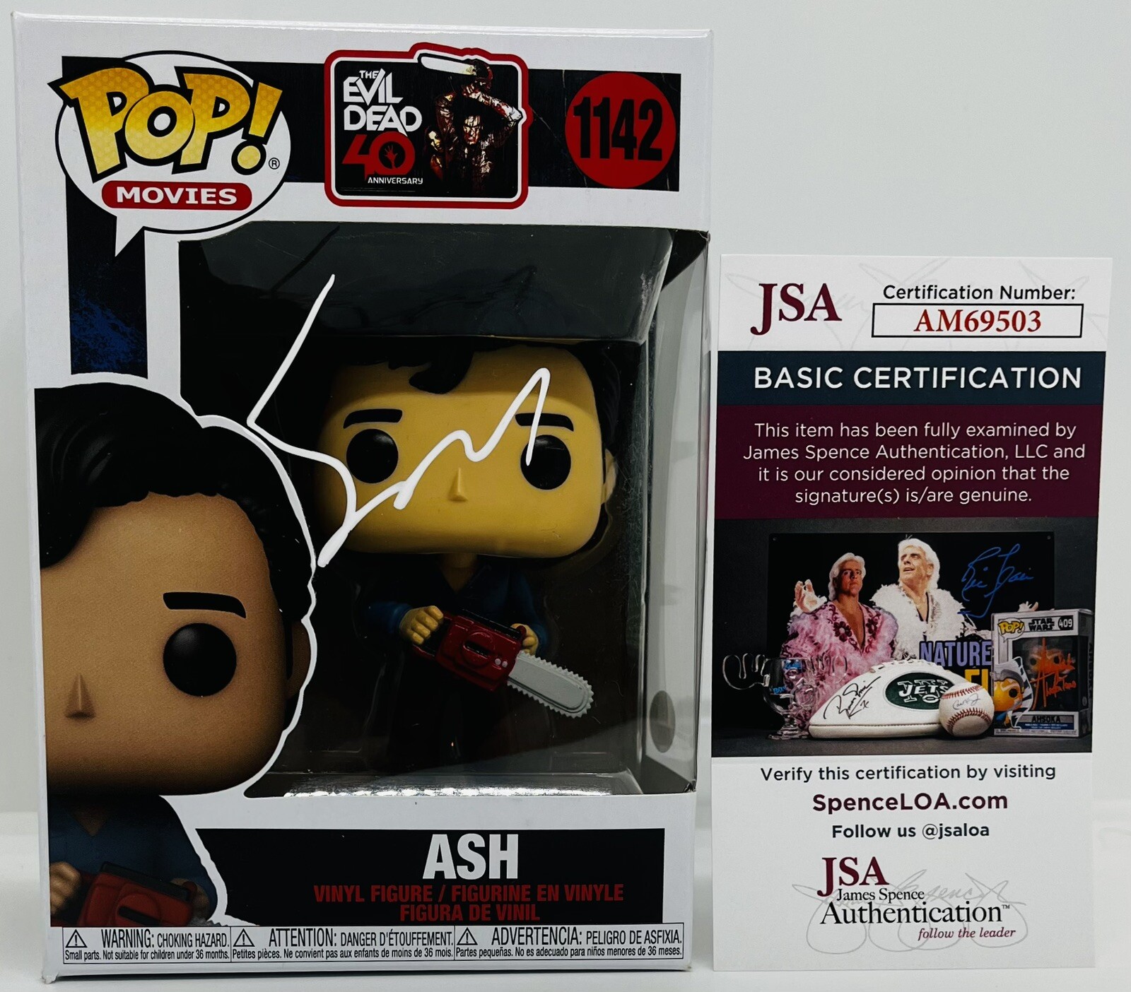 SAM RAIMI SIGNED ASH POP FUNKO FIGURE ASH EVIL DEAD DIRECTOR JSA COA ...