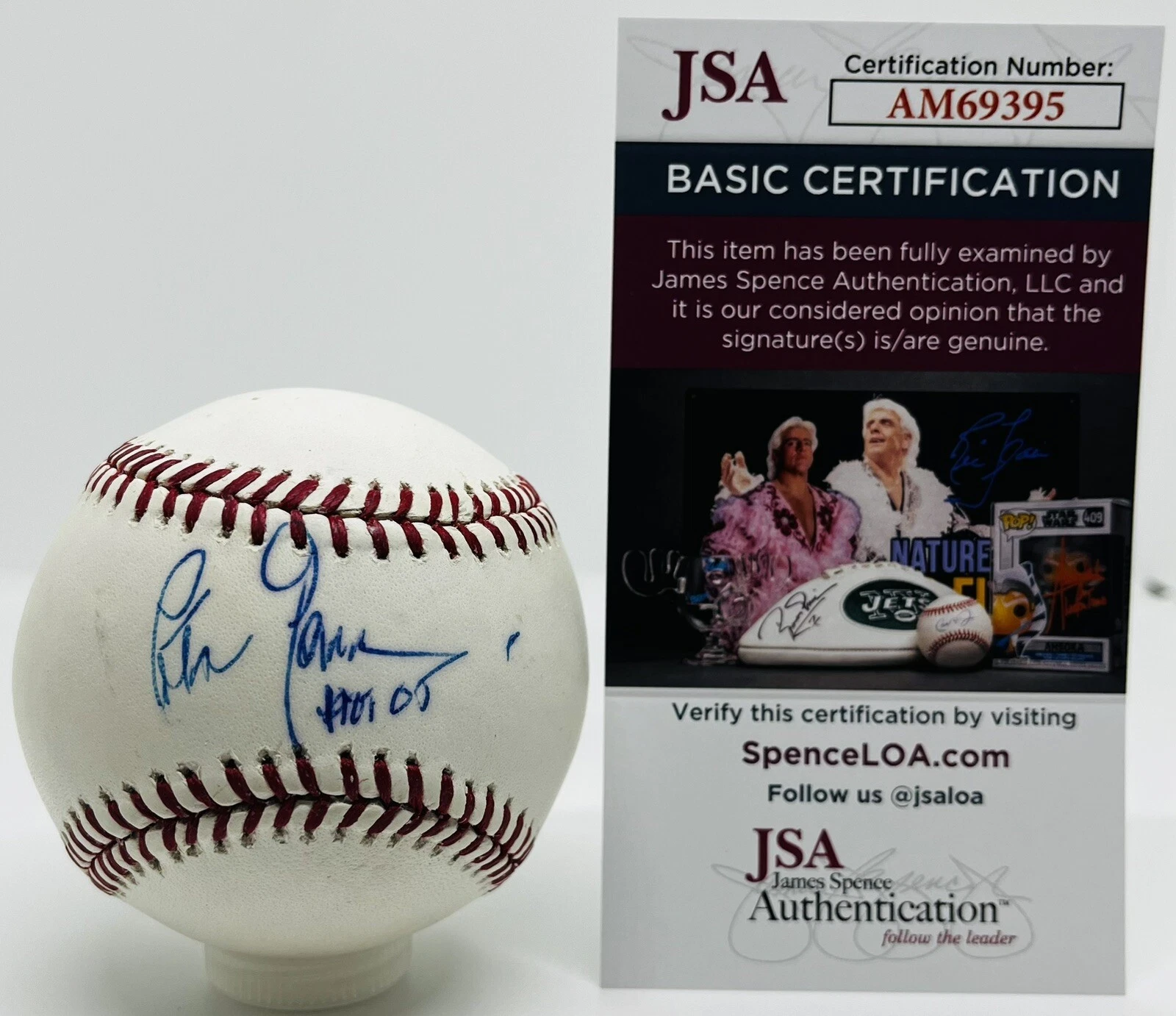 PETER GAMMONS SIGNED RAWLINGS MLB BASEBALL HALL OF FAME BROADCASTER ...