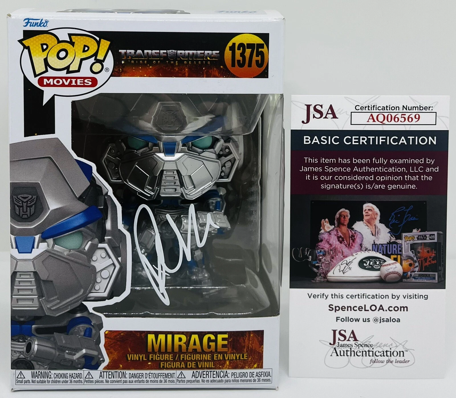 PETE DAVIDSON SIGNED MIRAGE POP FUNKO FIGURE TRANSFORMERS RISE OF THE ...