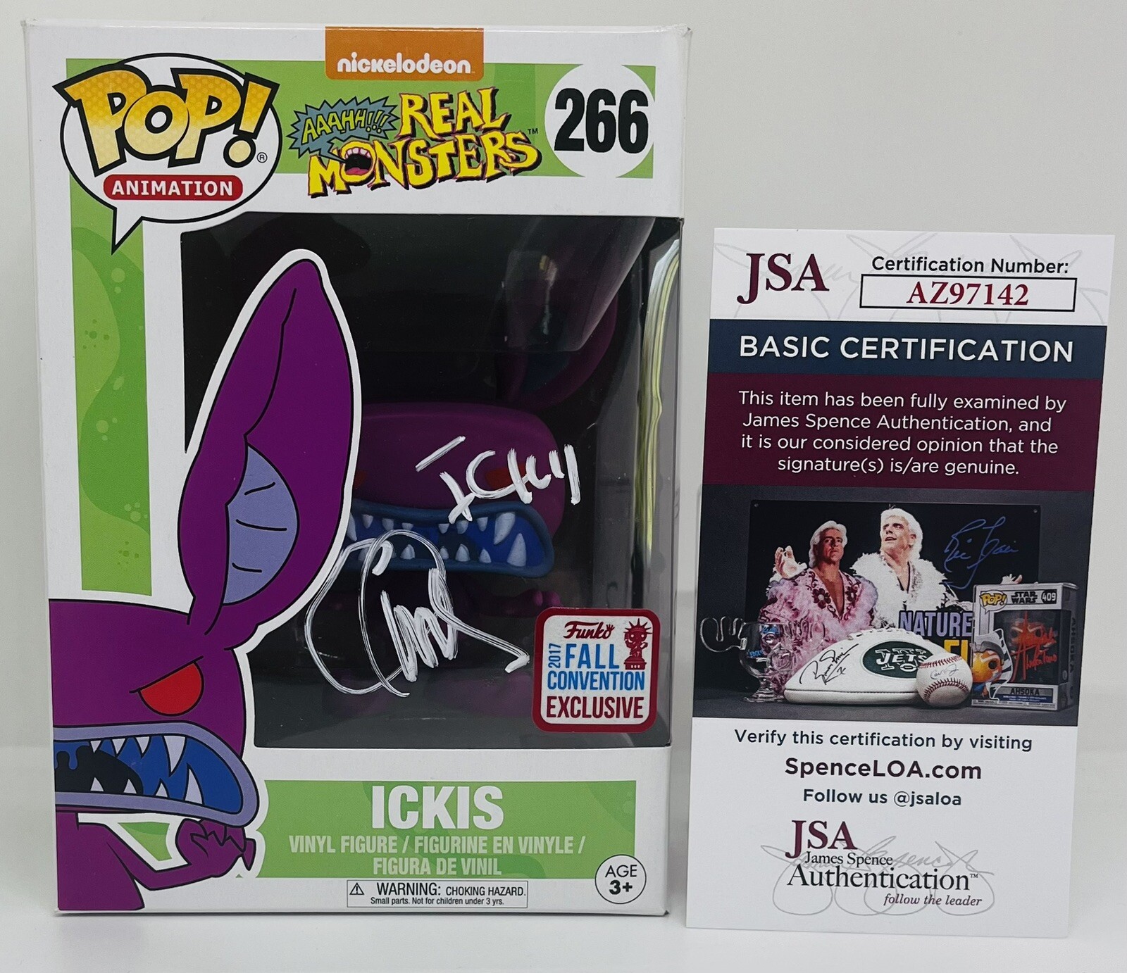 CHARLIE ADLER SIGNED ICKIS POP FUNKO FIGURE AAAHH!!! REAL MONSTERS NYCC ...