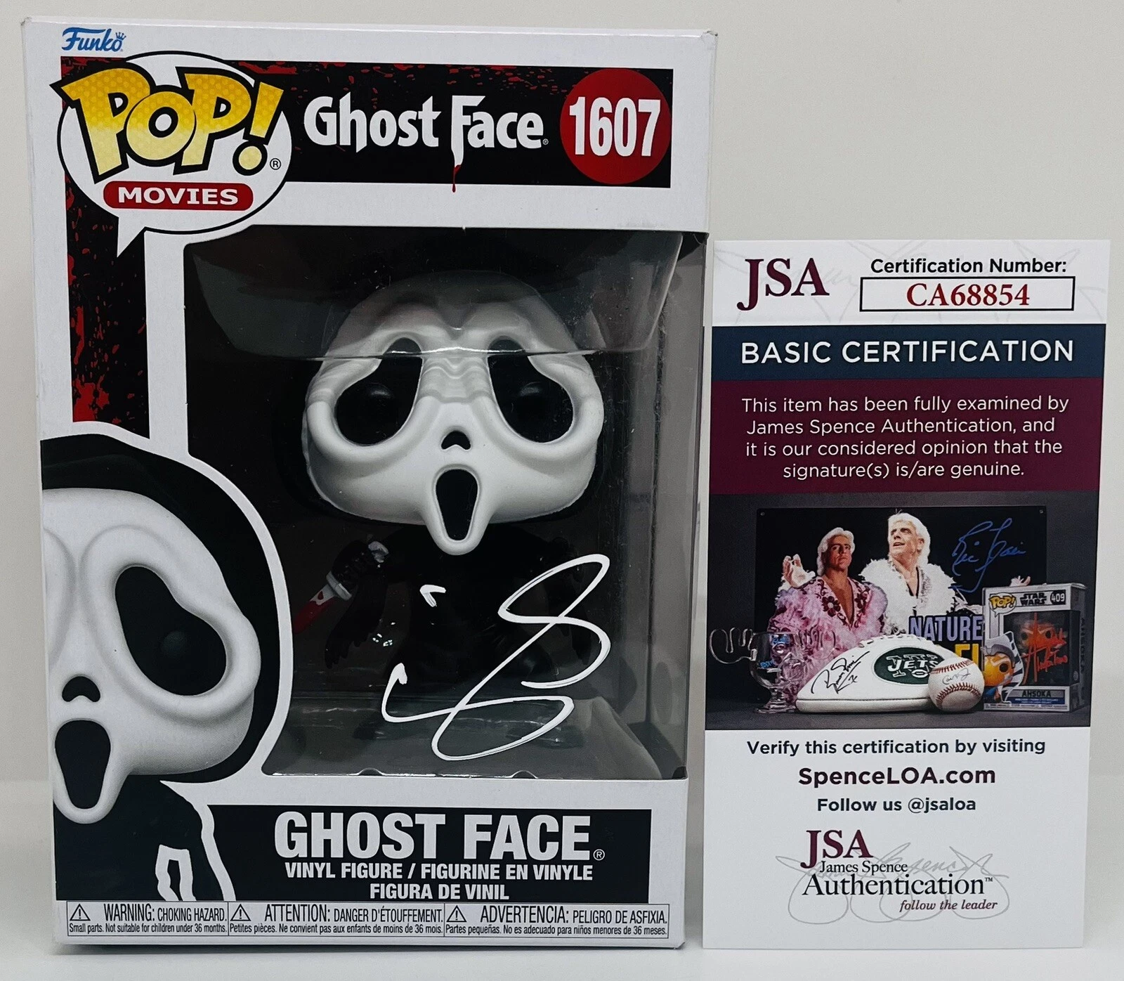 SAMARA WEAVING SIGNED GHOSTFACE POP FUNKO FIGURE SCREAM VI LAURA CRANE ...