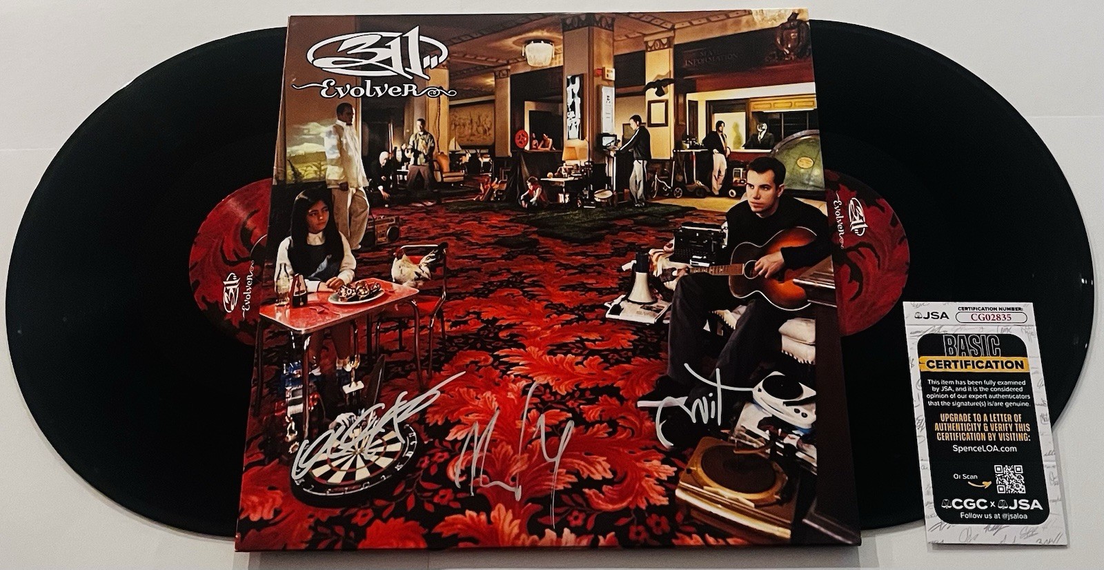 311 BAND SIGNED REVOLVER LP VINYL RECORD ALBUM NICK HEXUM TIM CHAD JSA ...