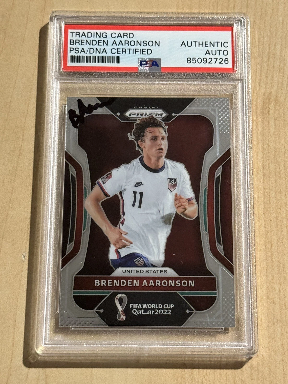2022 Prizm Soccer FIFA World Cup QATAR 2022 Brenden Aaronson Signed ...