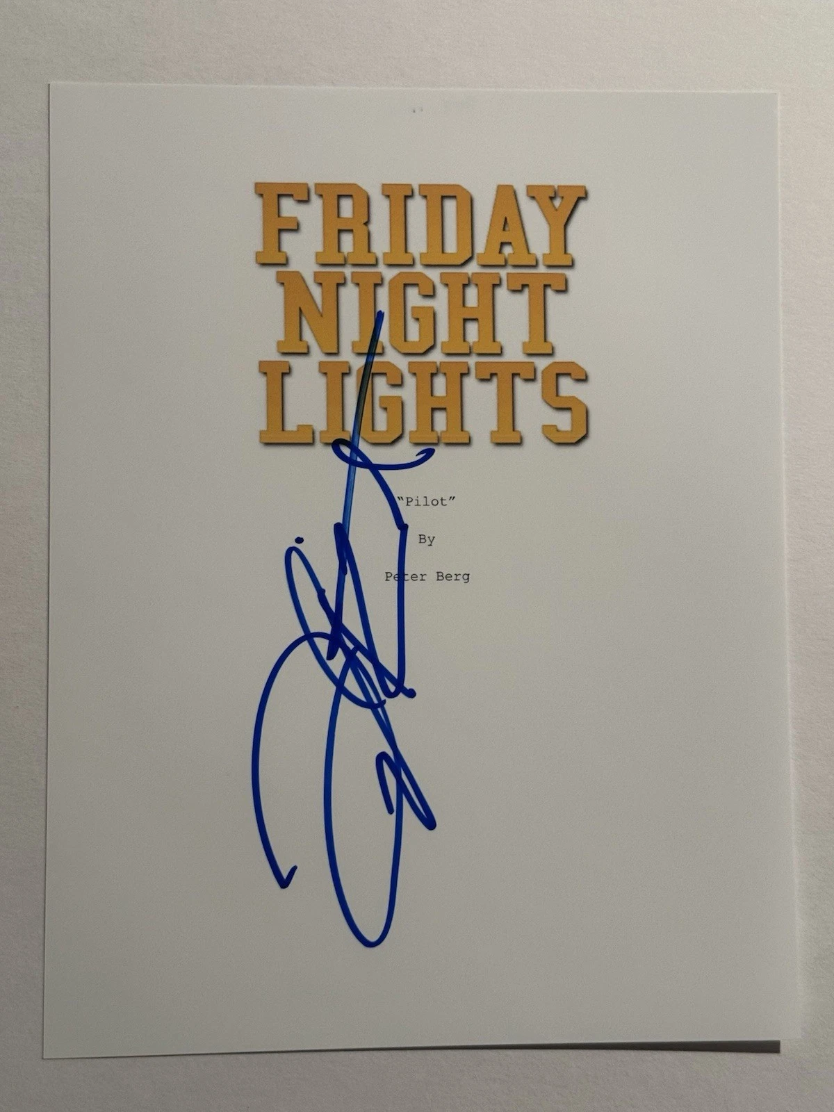 TAYLOR KITSCH SIGNED SCRIPT COVER ACTOR AUTOGRAPHED FRIDAY NIGHT LIGHTS ...