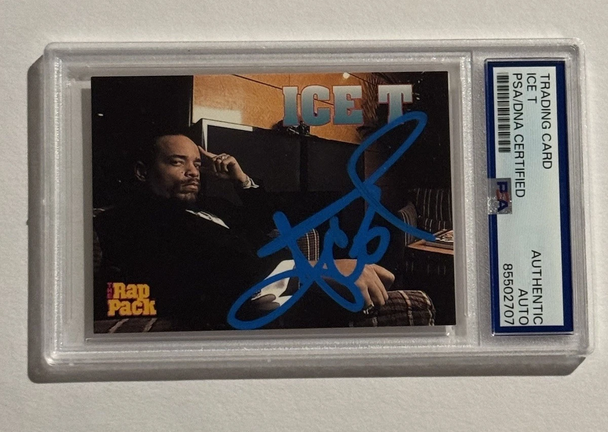 1991 Premier Rap Pack Ice T SIGNED AUTO #50 VERY RARE RAPPER ACTOR PSA ...