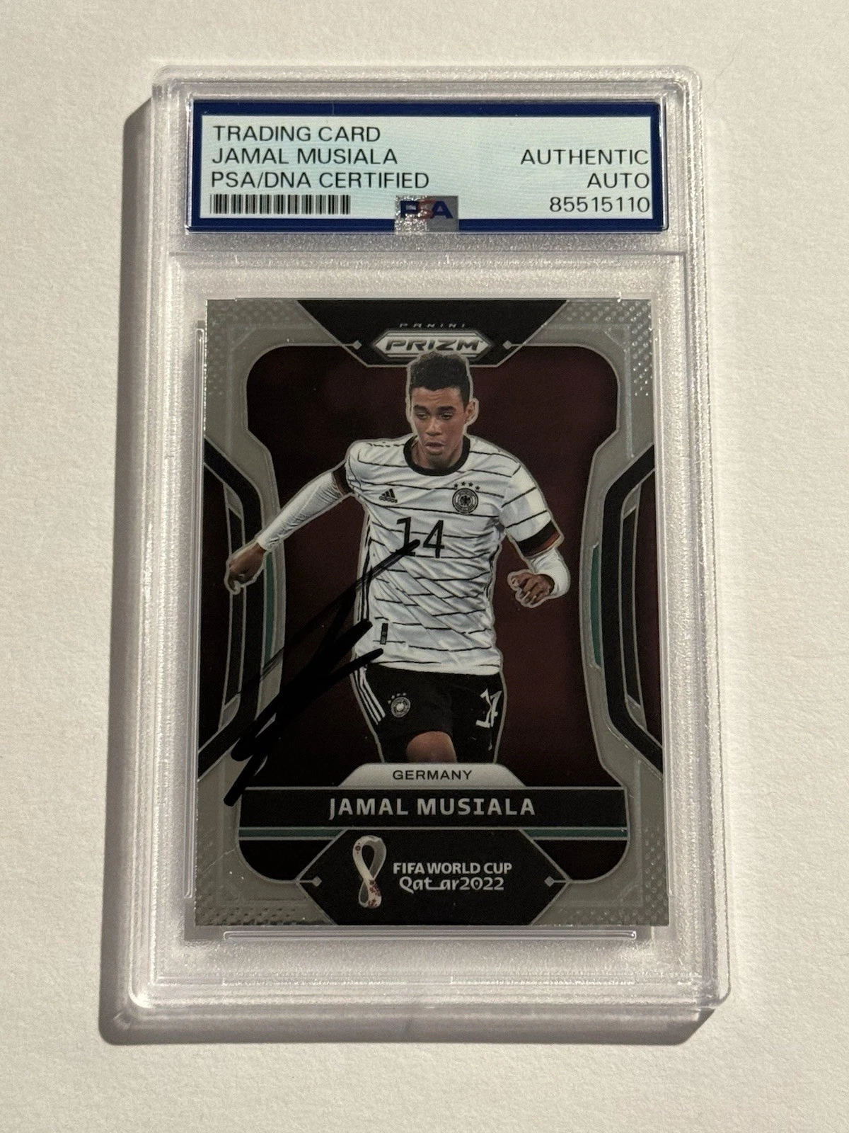 2022 Prizm FIFA World Cup Qatar Jamal Musiala SIGNED AUTO RC #108 ...