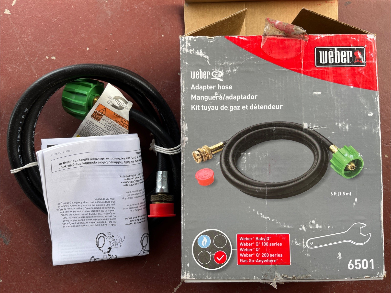 Weber 6501 Adapter Hose Q-Series and Gas Go-Anywhere Grills - | Autographia