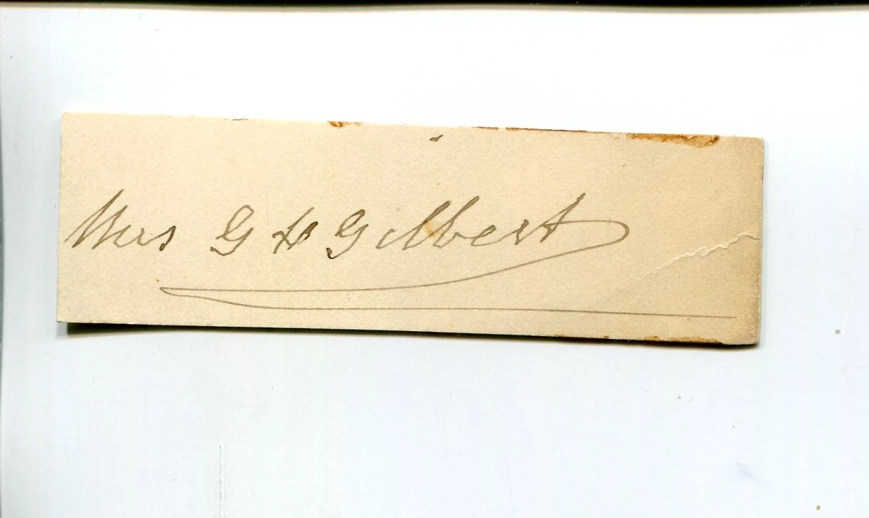 Mrs G.H. Ann Gilbert Early Stage Theater Actress Signed Autograph ...