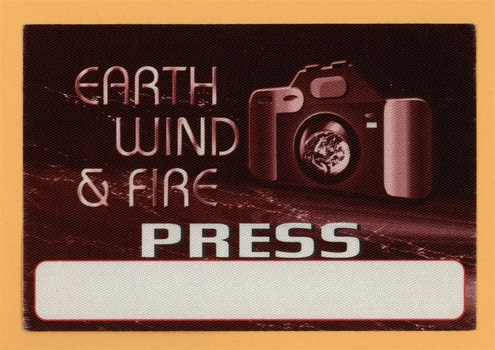 Earth Wind & Fire 2002 Concert Tour PRESS Backstage Pass | Autographia