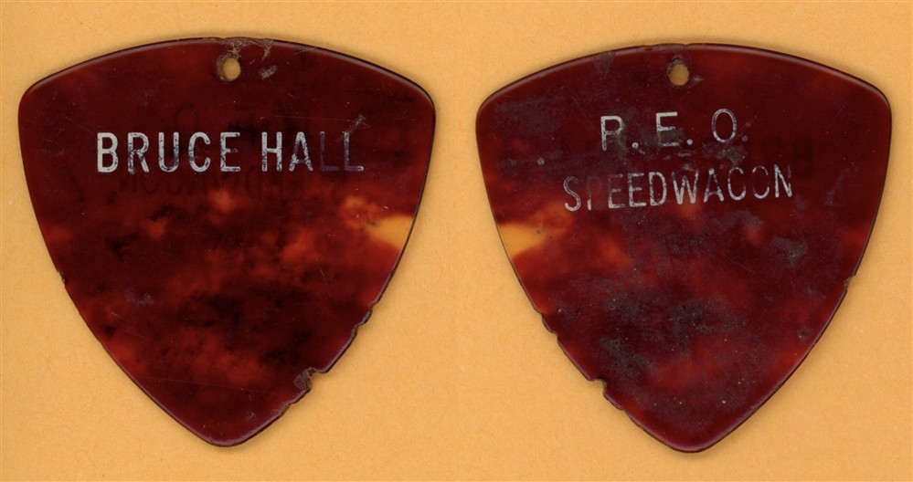 REO Speedwagon Bruce Hall Vintage Guitar Pick - 1979 Nine Lives Tour ...