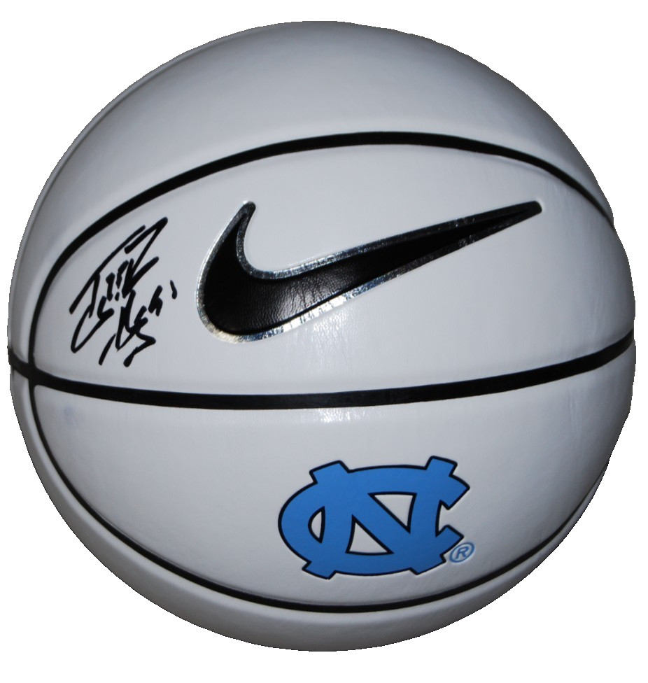 TYLER HANSBROUGH signed NORTH CAROLINA TAR HEELS logo basketball ...