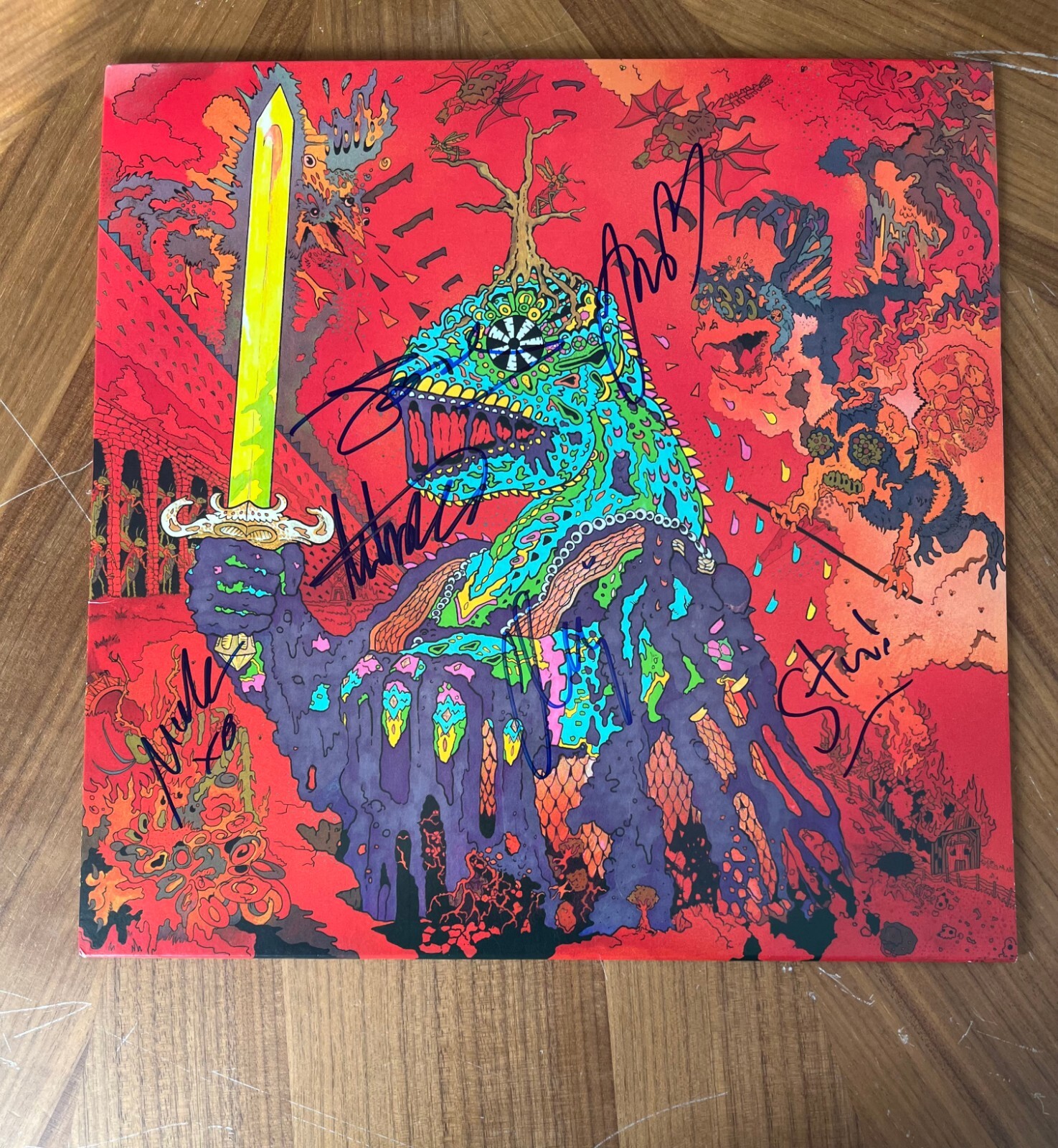 * KING GIZZARD & THE LIZARD WIZARD * signed album * 12 BAR BRUISE * 1 ...
