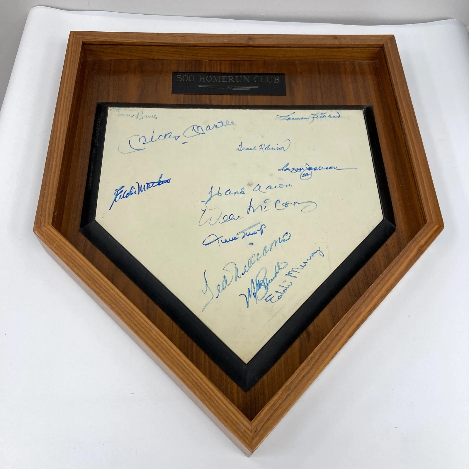 500 Home Run Signed Home Plate 12 Sigs Mickey Mantle Ted Williams JSA ...