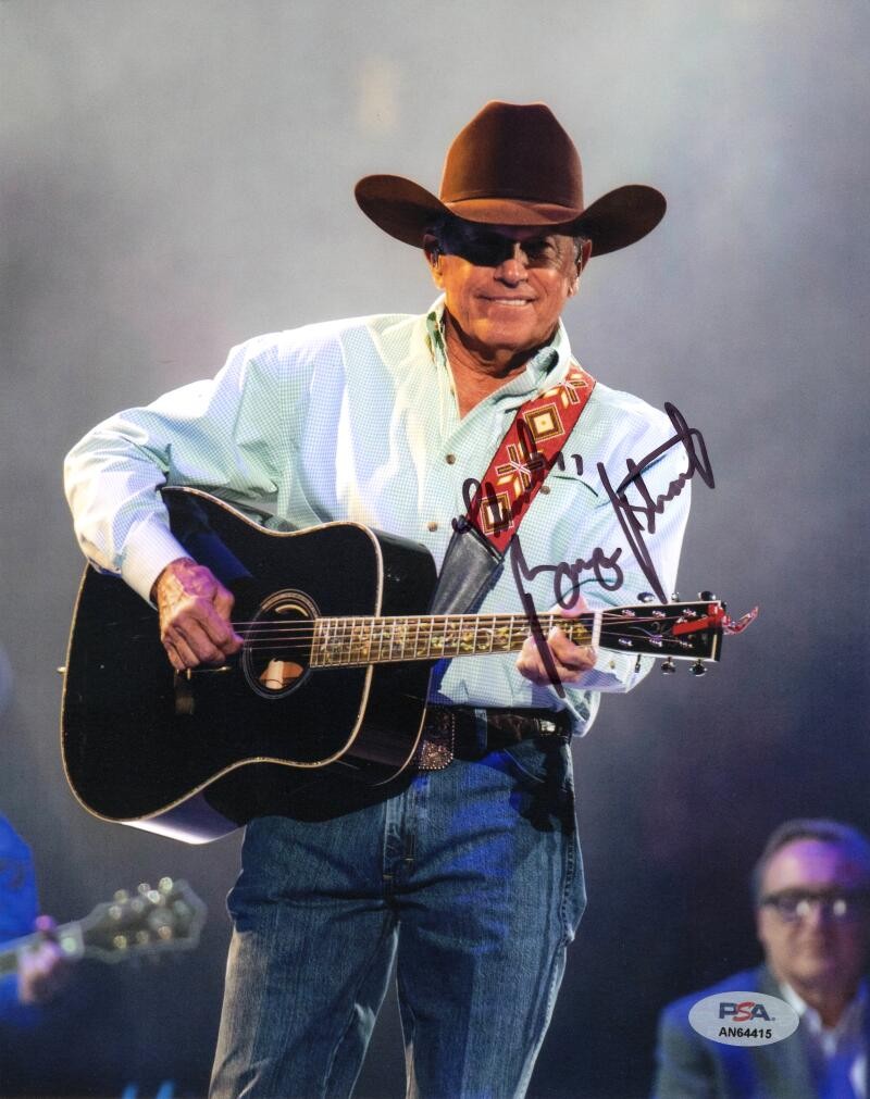 George Strait Signed Autograph 8x10 Photo - It Just Comes Natural w ...