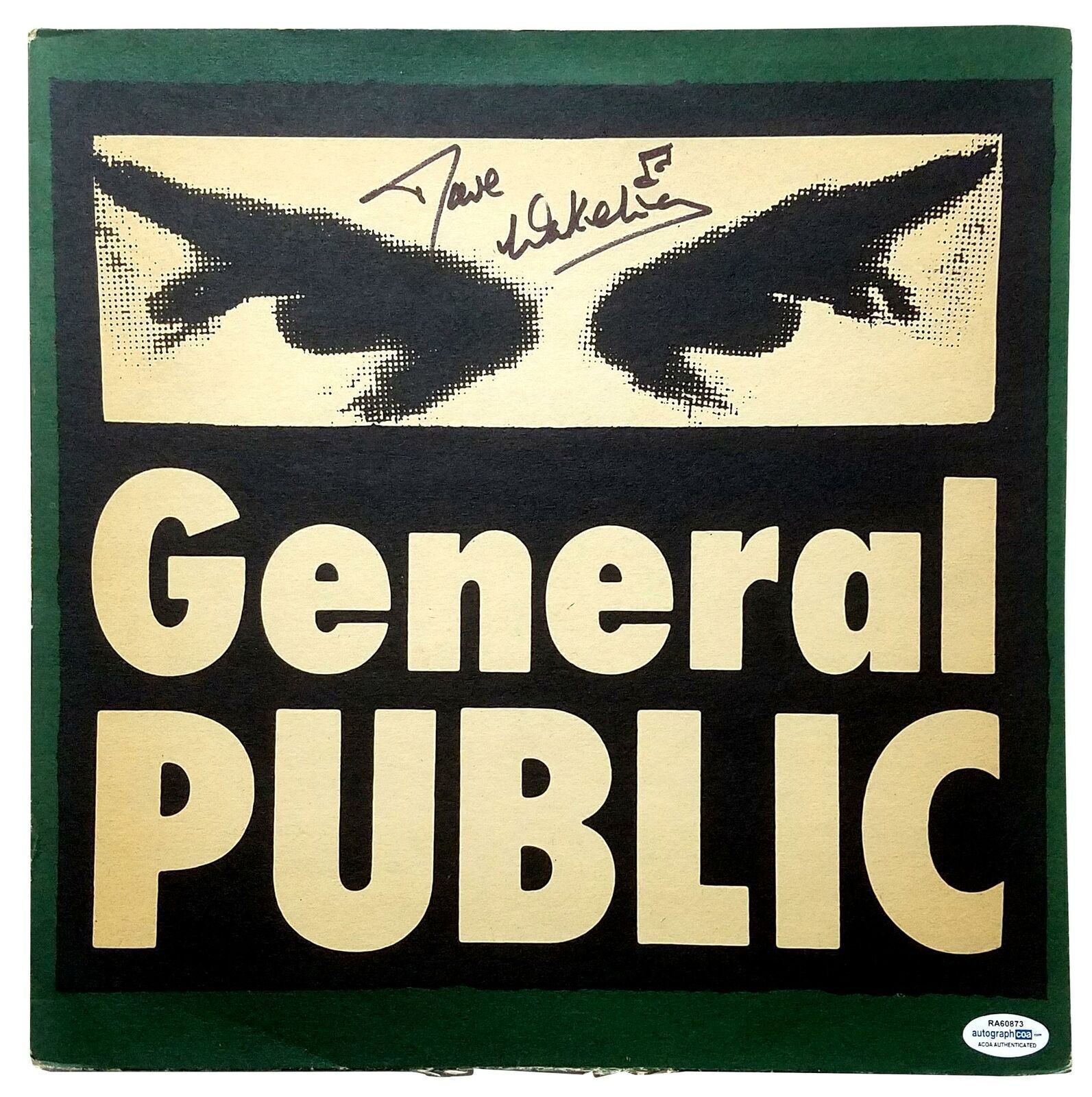 General Public Dave Wakeling Signed Record Album LP ACOA | Autographia