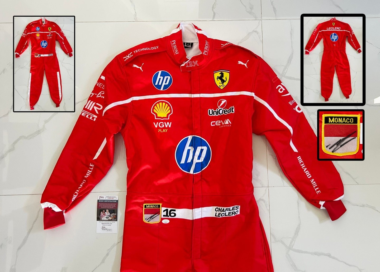 Charles Leclerc Signed Race Suit 2025 Season Ferrari Formula 1 F1 JSA ...