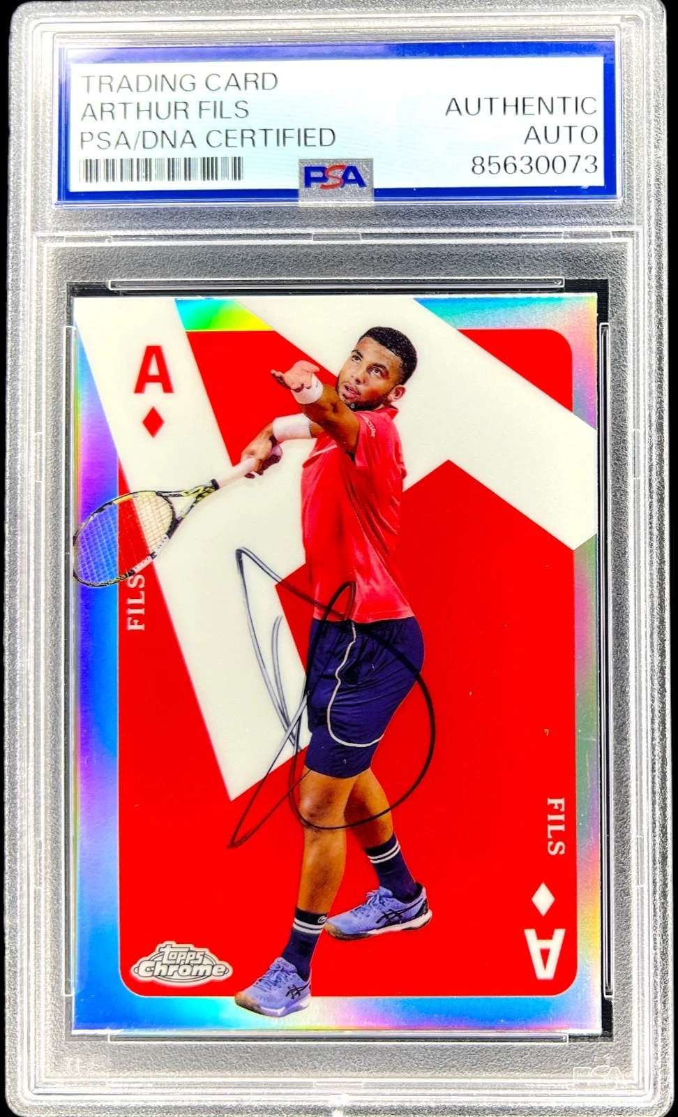ARTHUR FILS SIGNED 2024 TOPPS CHROME TENNIS ACES CARD #CAS-AF AUTO PSA ...