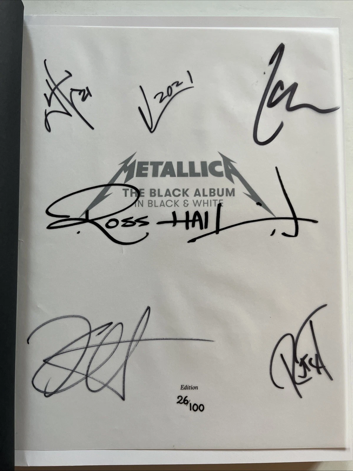 Metallica Black Album Band & Ross Haflin Signed Autographed Book BAS ...
