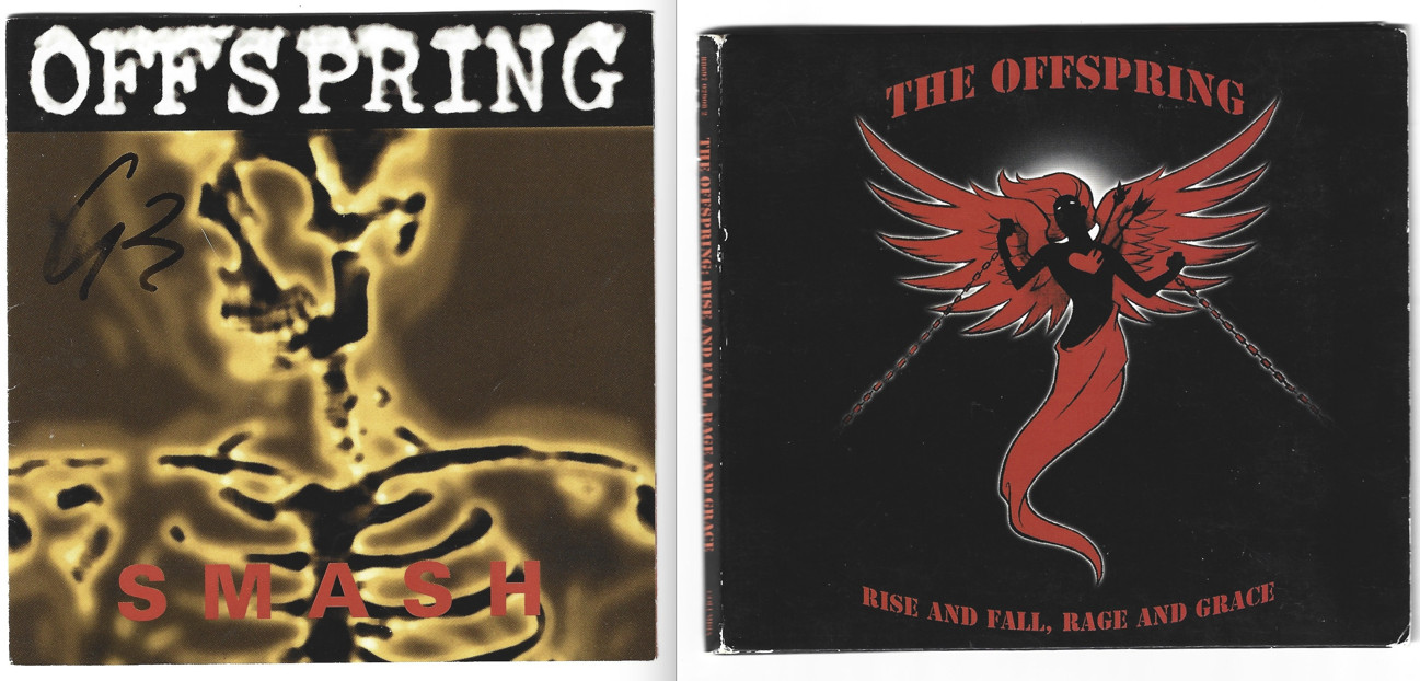 Greg Kriesel of Offspring REAL hand SIGNED Smash CD COA + Rise Fall ...