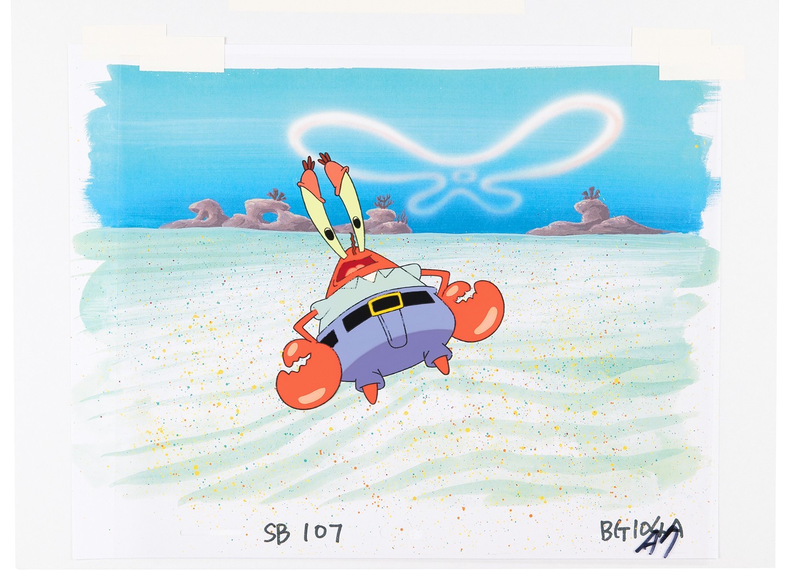 Spongebob Squarepants Keymaster Hand Painted Cel Background Mr Crabs ...