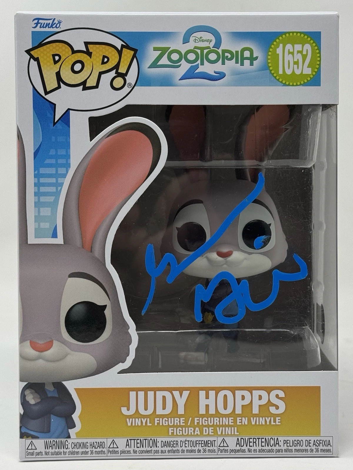 Ginnifer Goodwin Signed Zootopia 2 Judy Hopps Funko Pop 1652 Autograph ...