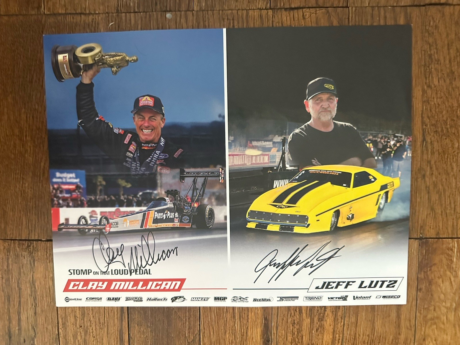 Jeff Lutz Signed Street Outlaws Promo Card 2025 Clay Millican Nhra ...