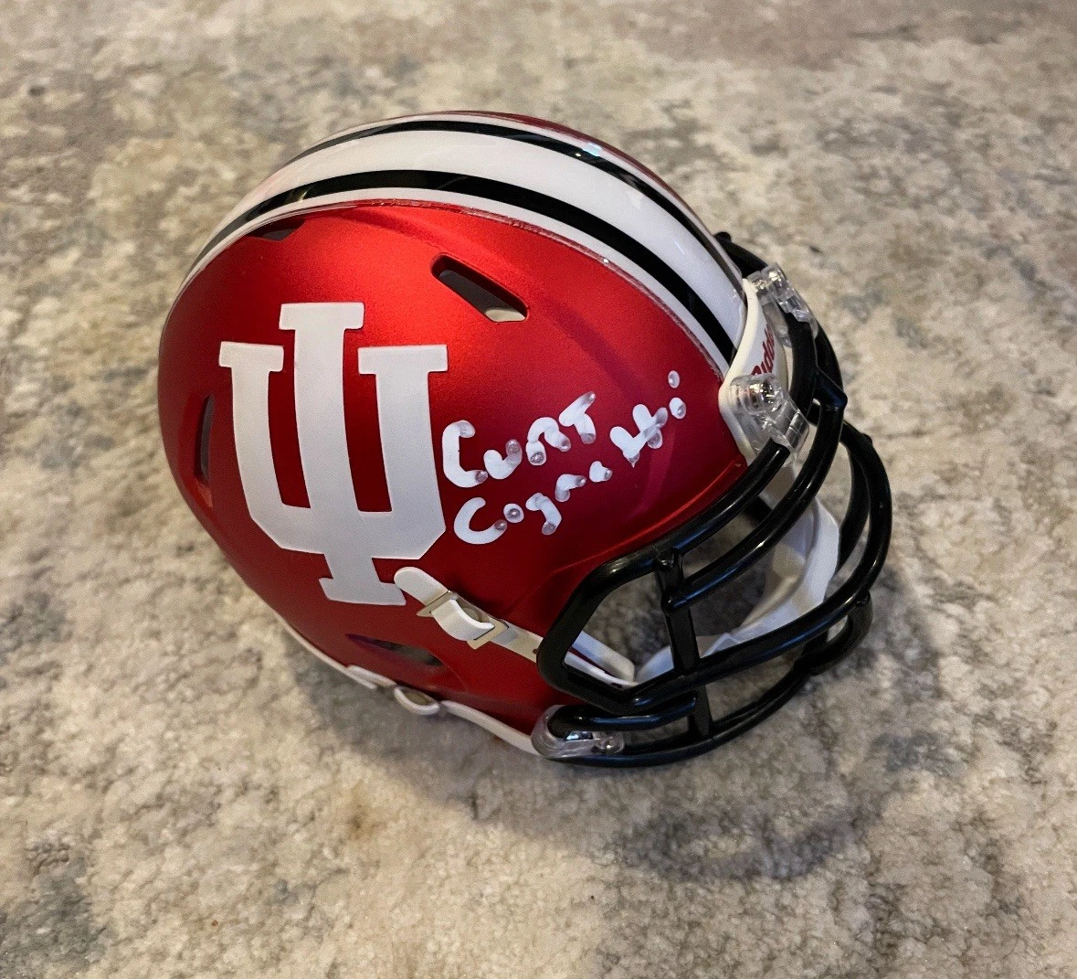 Coach Curt Cignetti Signed Indiana Hoosiers Mini Helmet PSA ...