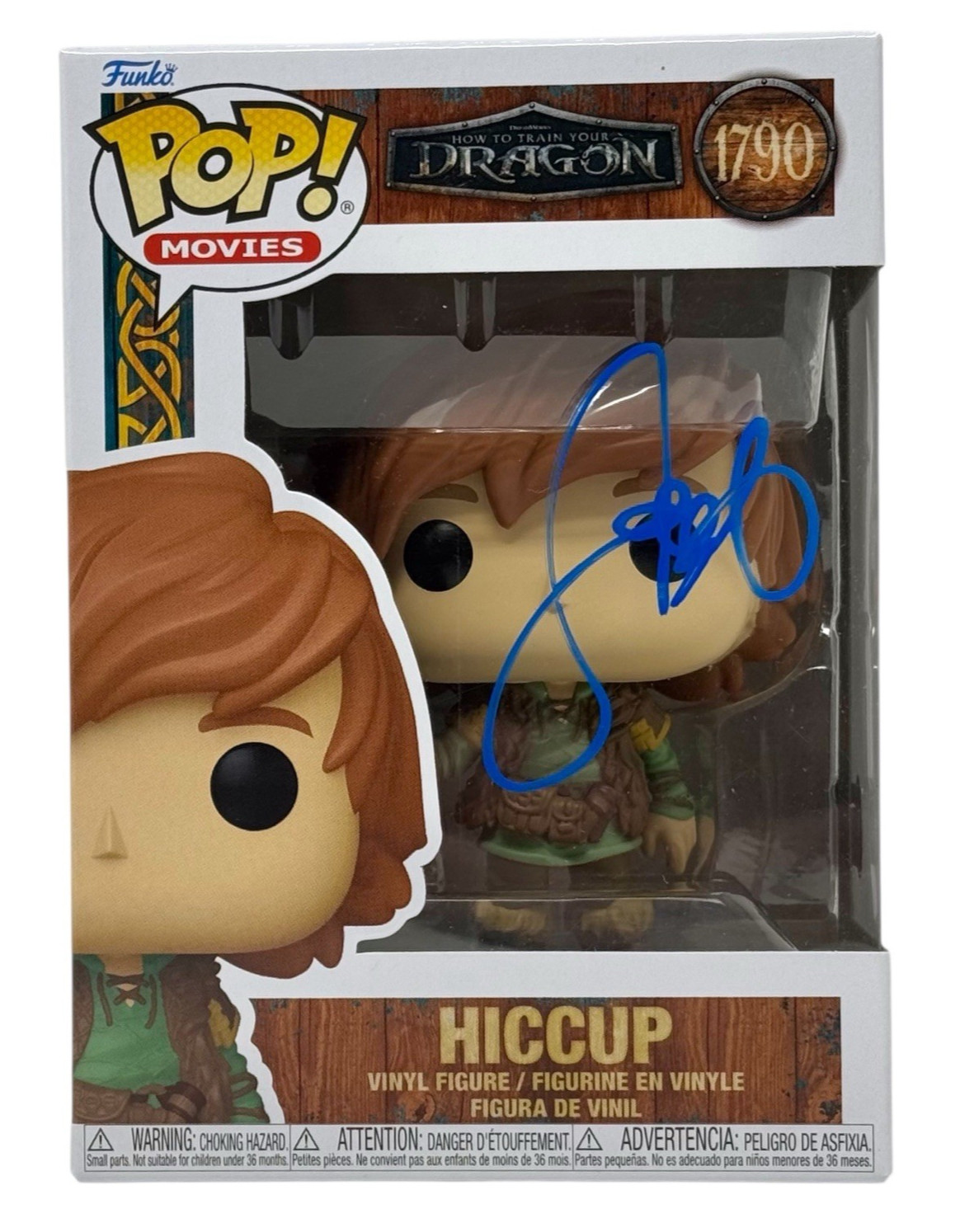 Jay Baruchel Signed How To Train Your Dragon Hiccup Funko Pop Autograph ...