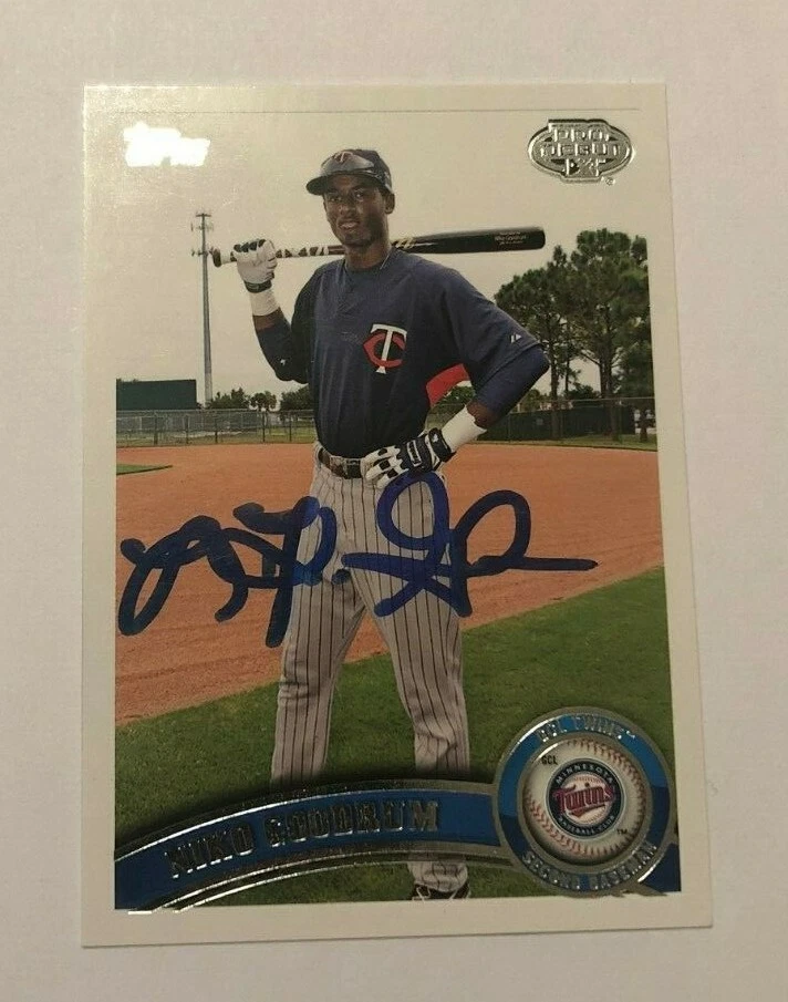 NIKO GOODRUM SIGNED 2011 TOPPS PRO DEBUT PROSPECT ROOKIE CARD AUTO ...
