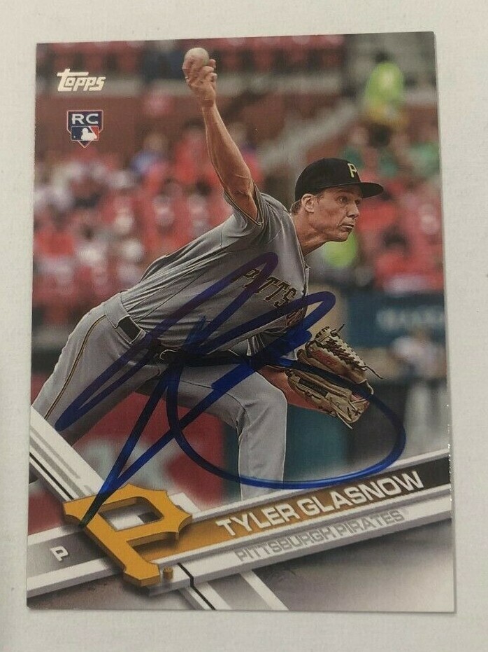 TYLER GLASNOW SIGNED 2017 TOPPS BASEBALL ROOKIE CARD AUTO | Autographia
