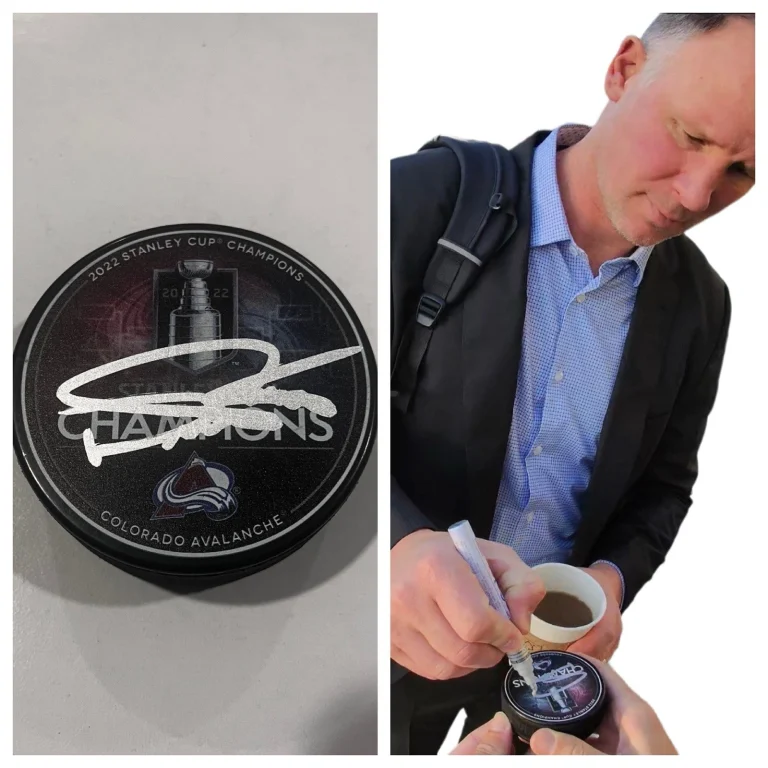 NOLAN PRATT SIGNED COLORADO AVALANCHE 2022 STANLEY CUP HOCKEY PUCK W ...