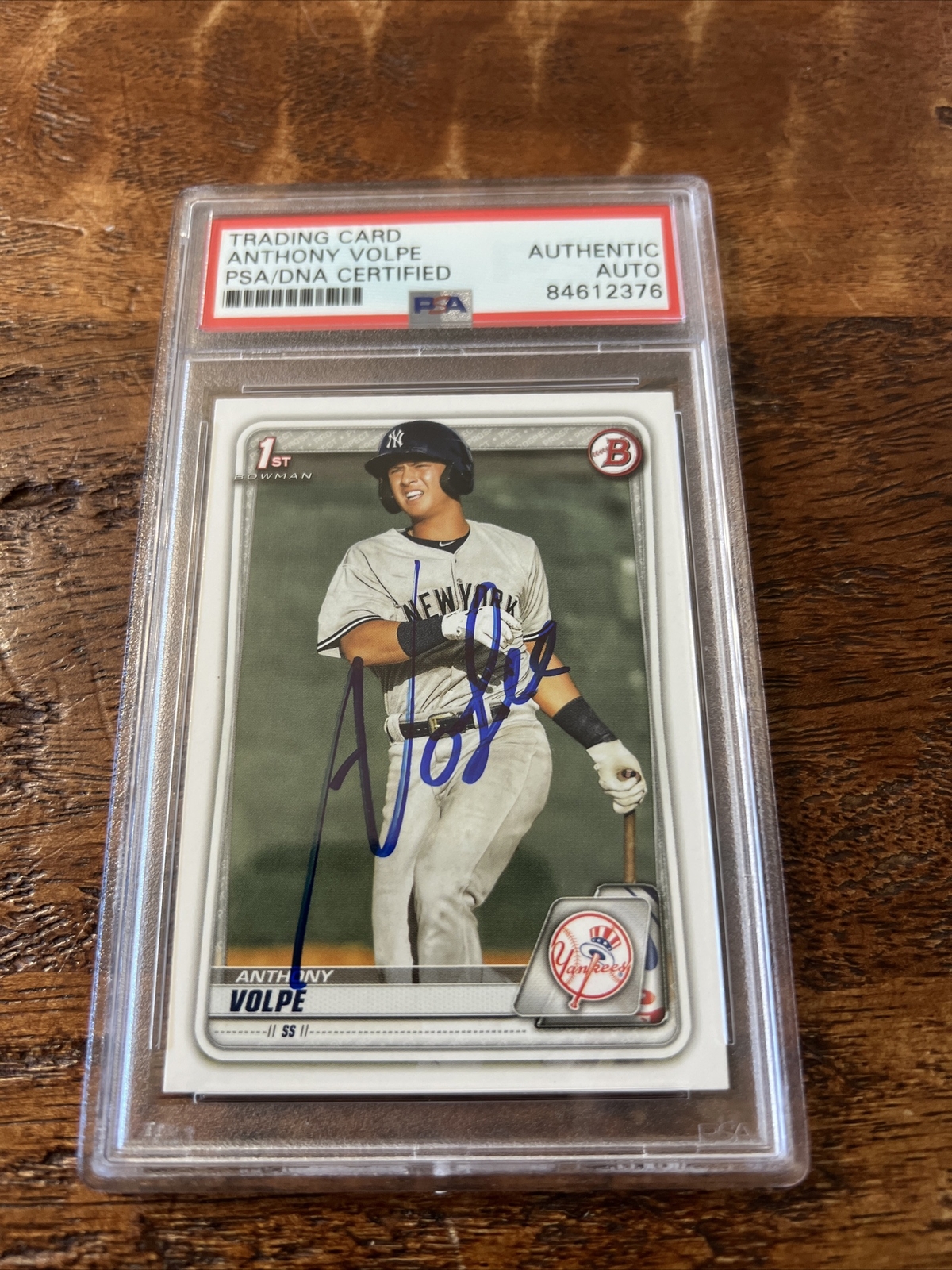 Anthony Volpe IP Signed 1st Bowman Card Psa Dna Coa Slab Yankees ...