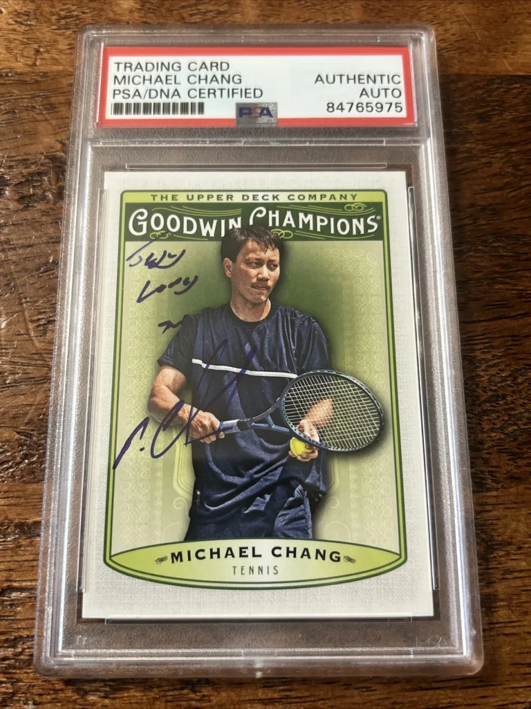 Michael Chang IP Signed Goodwin Champions Card Psa Dna Coa Slabbed Auto ...