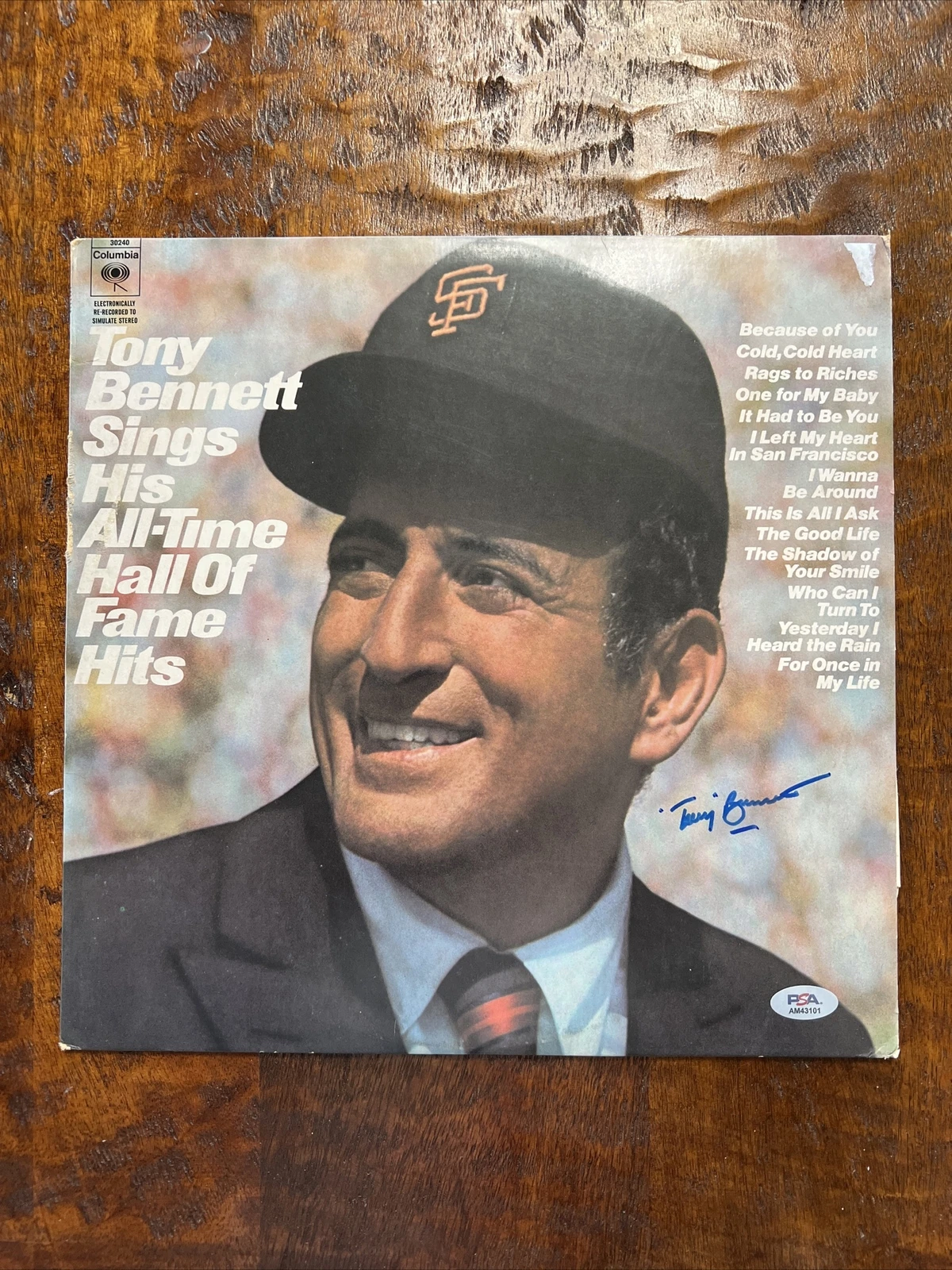 Tony Bennett Signed Hall Of Fame Hits Vinyl Record Psa Dna Coa ...