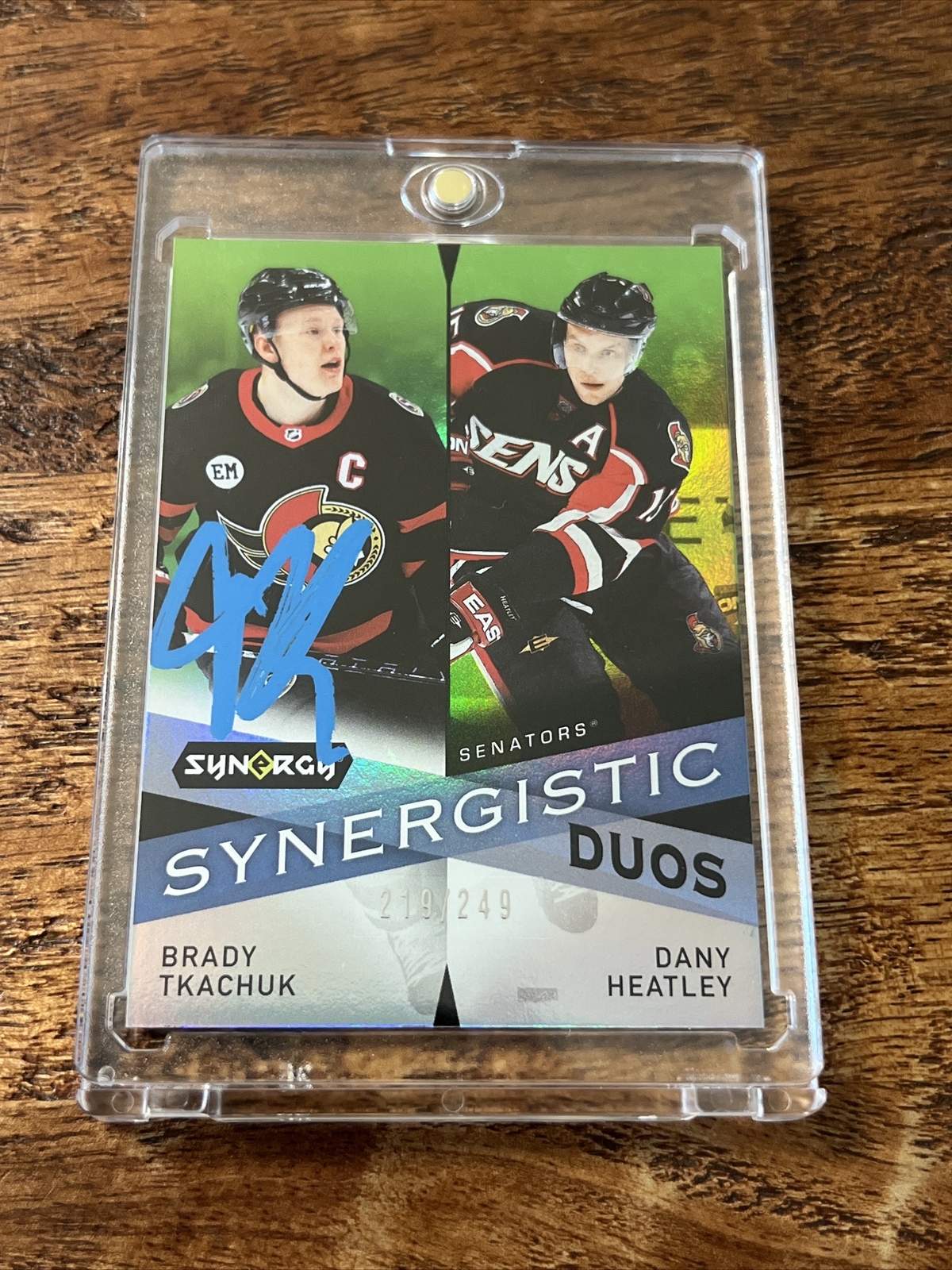 Brady Tkachuk IP Signed Upper Deck Synergy Card JSA Coa Autographed ...