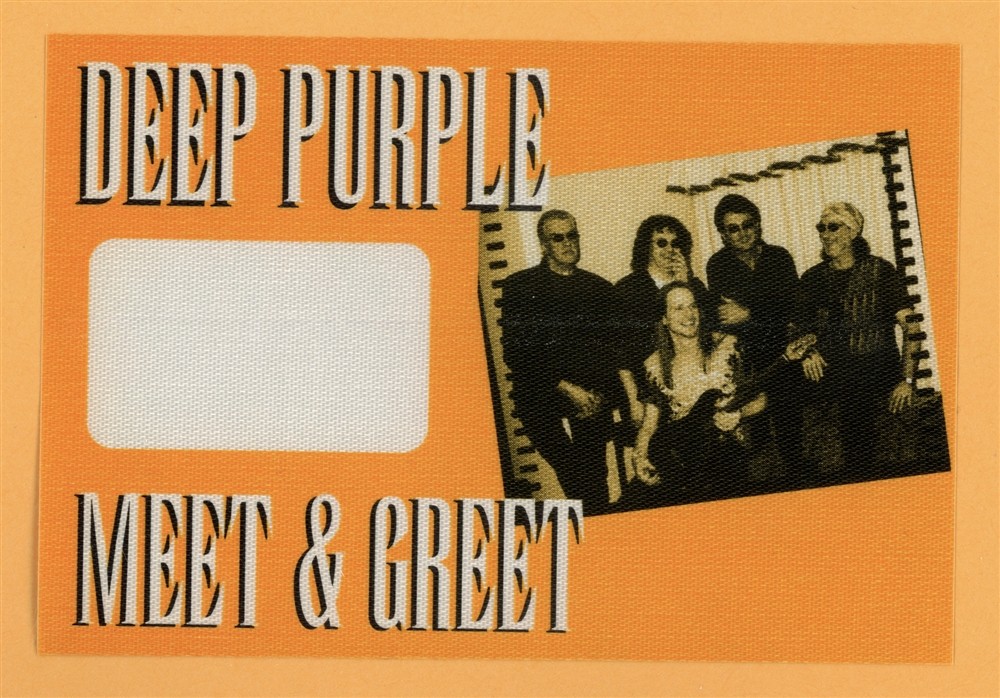Deep Purple 2002 Bananas Concert Tour MEET & GREET Backstage Pass ...
