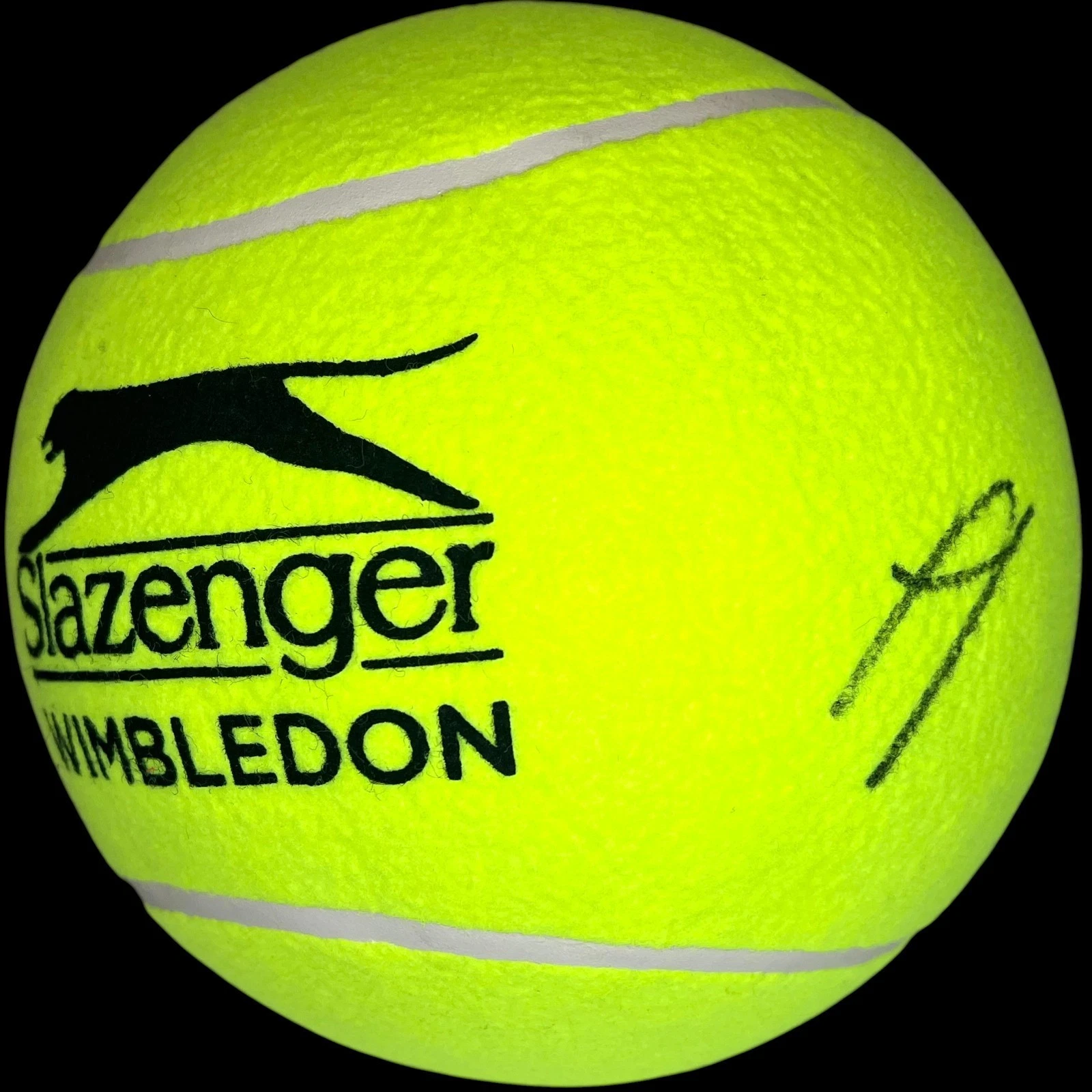 JANNIK SINNER SIGNED WIMBLEDON JUMBO TENNIS BALL 10" AO FRENCH US OPEN ...