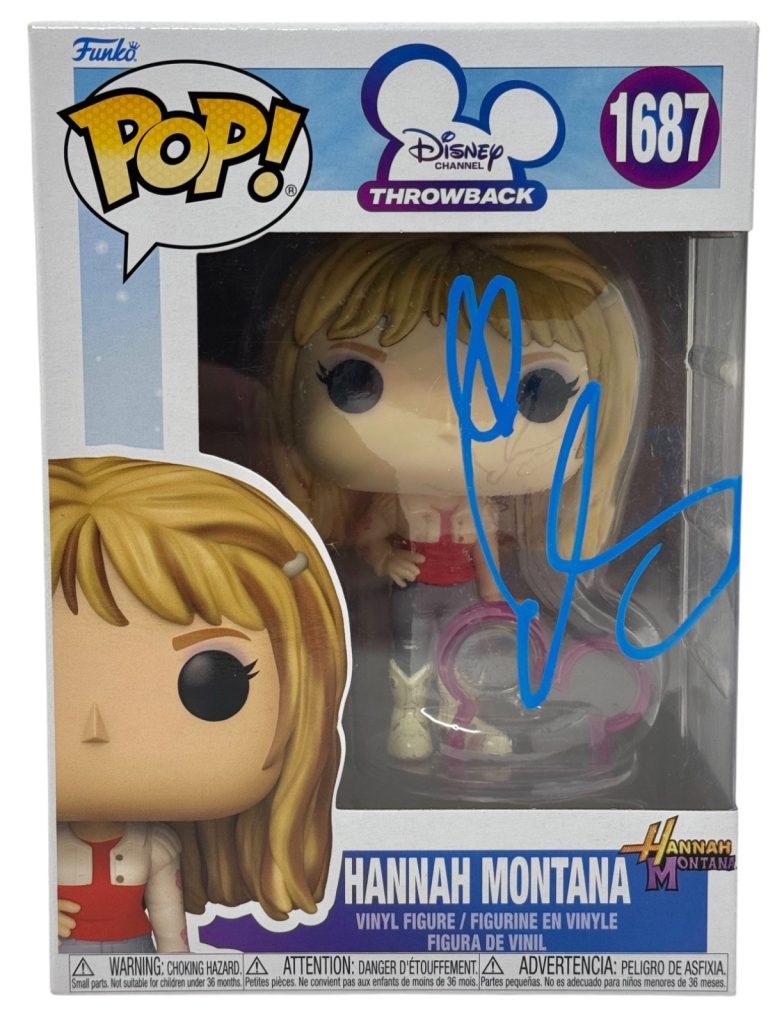 Miley Cyrus Signed Autograph Hannah Montana Funko Pop 1347 Disney ...