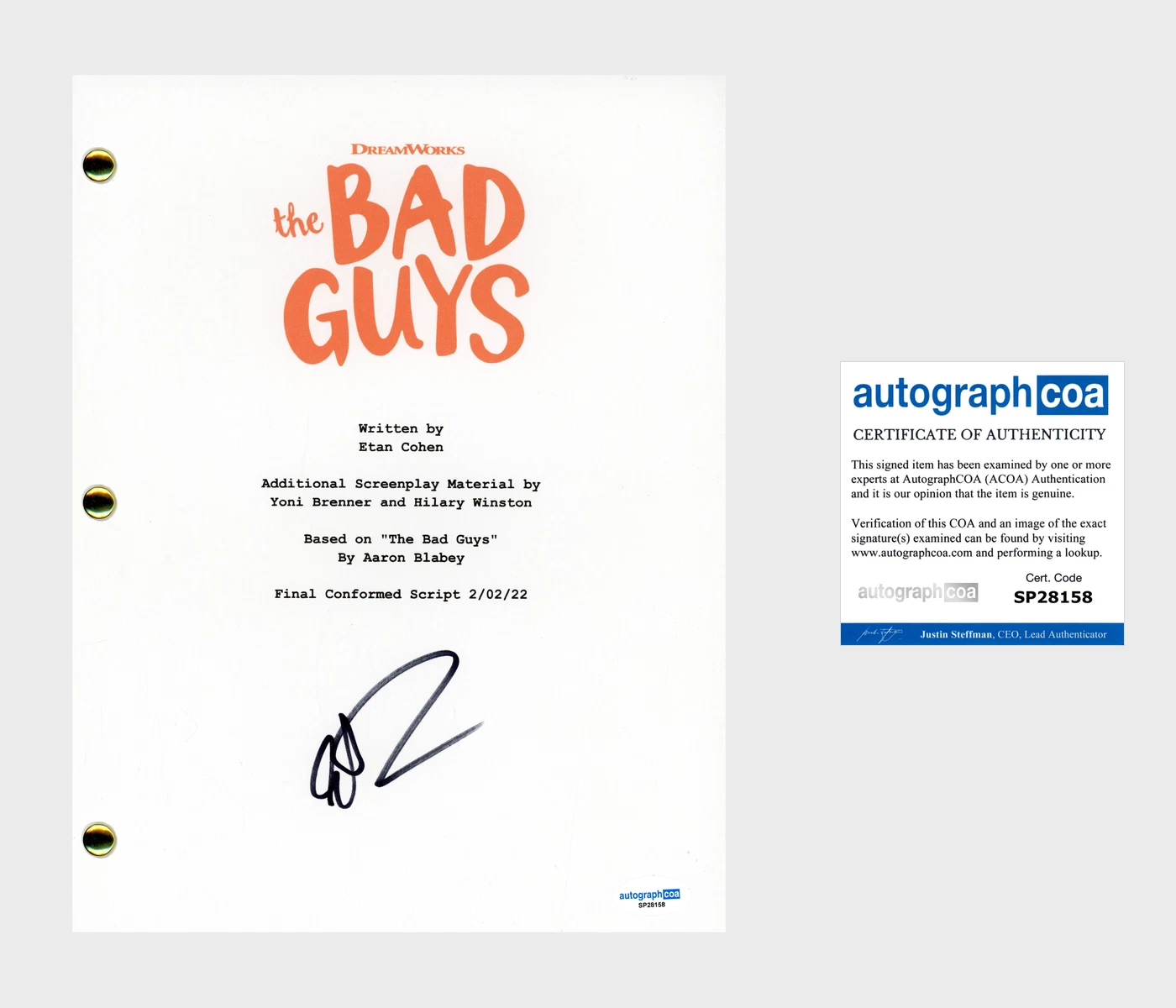 Anthony Ramos ‘The Bad Guys’ Signed Full Script Screenplay ‘Piranha ...