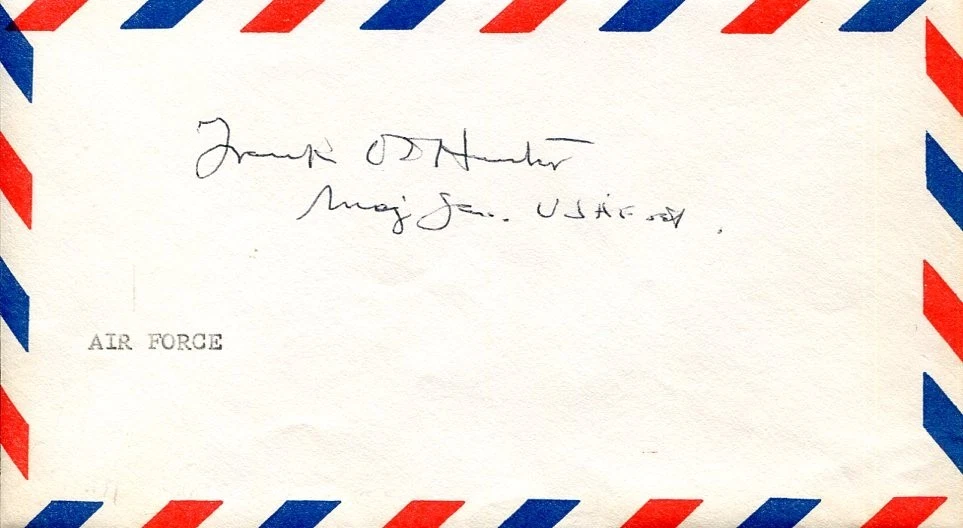 Major General Frank O'Driscoll Hunter WWI War Fighter Ace Signed ...