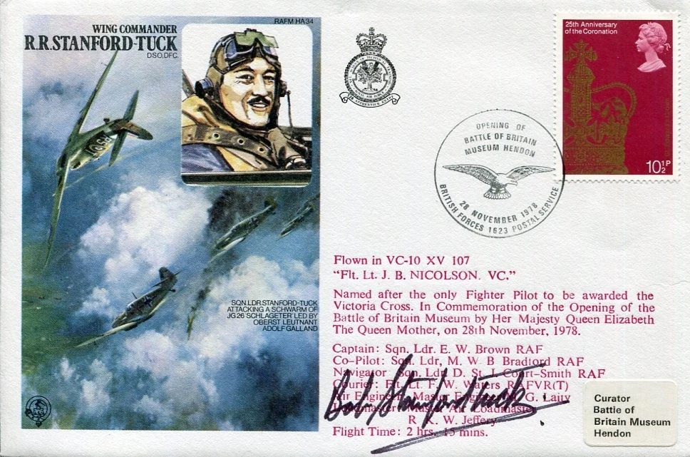 Robert Stanford Tuck RAF WWII War Ace Fighter Battle of Britain Signed ...