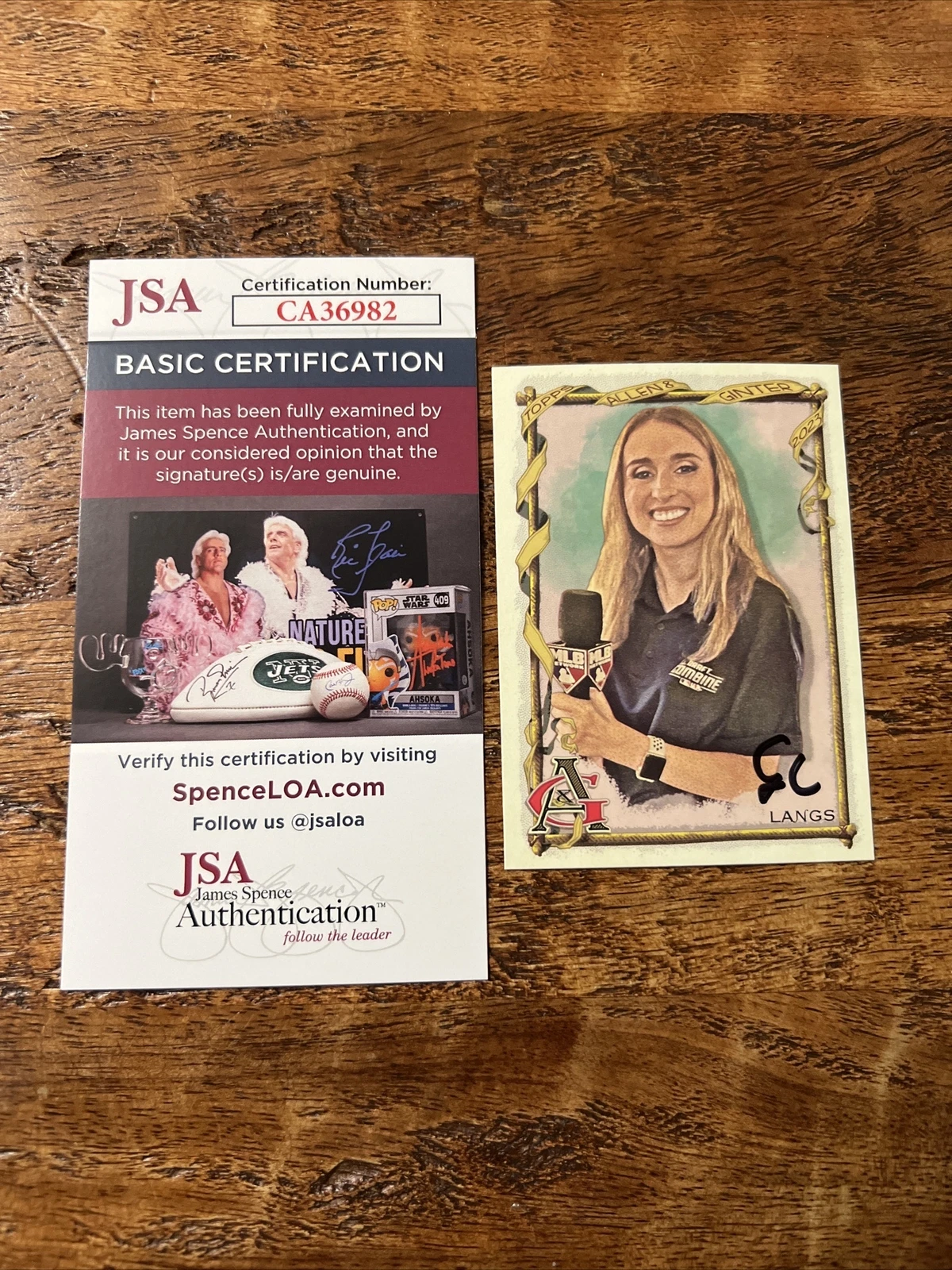 Sarah Langs IP Signed Allen & Ginter Card JSA Coa Autographed MLB ...
