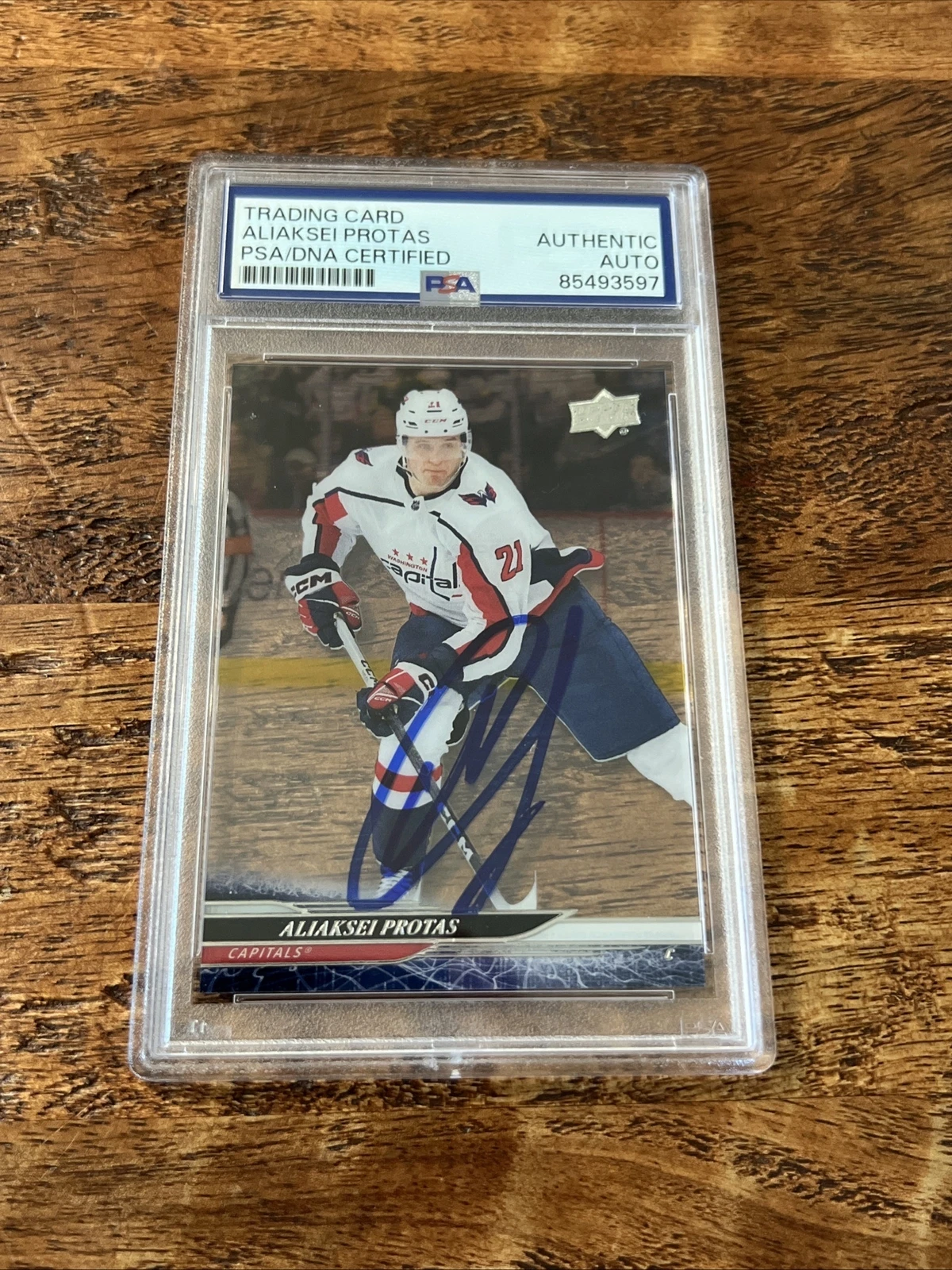 Aliaksei Protas IP Signed UD Clear Cut Card PSA DNA Slab Autographed ...
