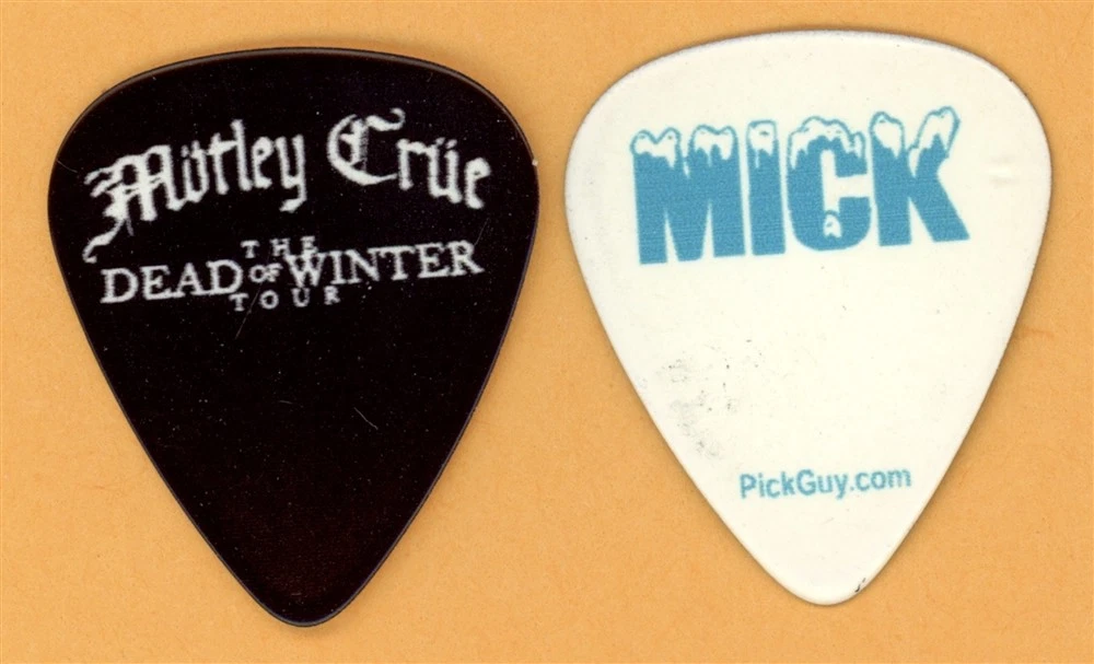 Motley Crue Mick Mars Vintage Guitar Pick - 2010 Dead of Winter Tour ...