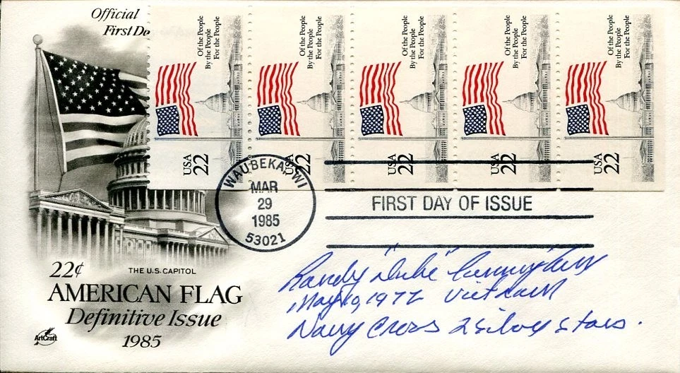Duke Cunningham Vietnam War Ace Fighter Pilot Navy Cross Signed ...